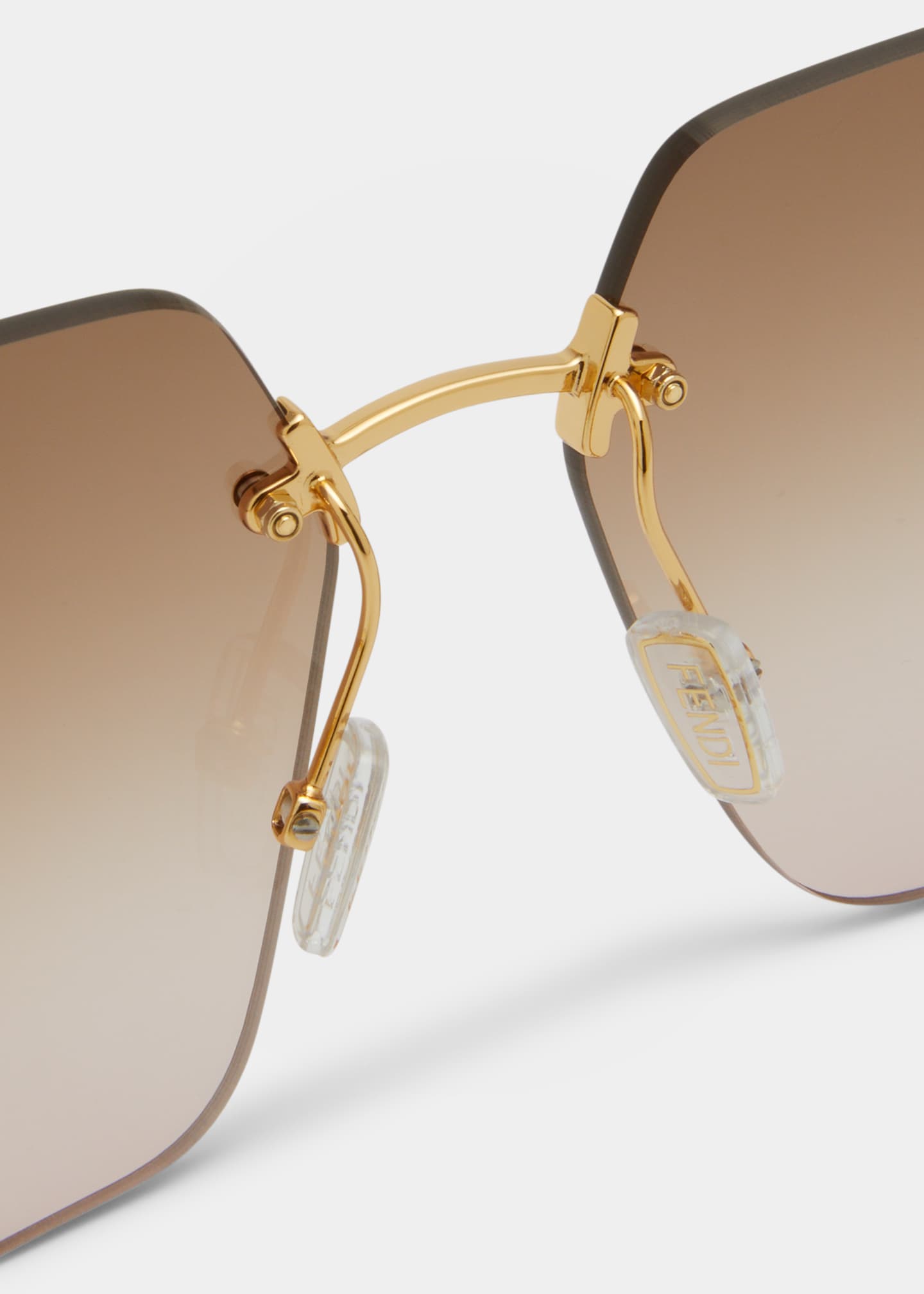 Fendi F Monogram Rimless Metal Butterfly Sunglasses - Bergdorf Goodman