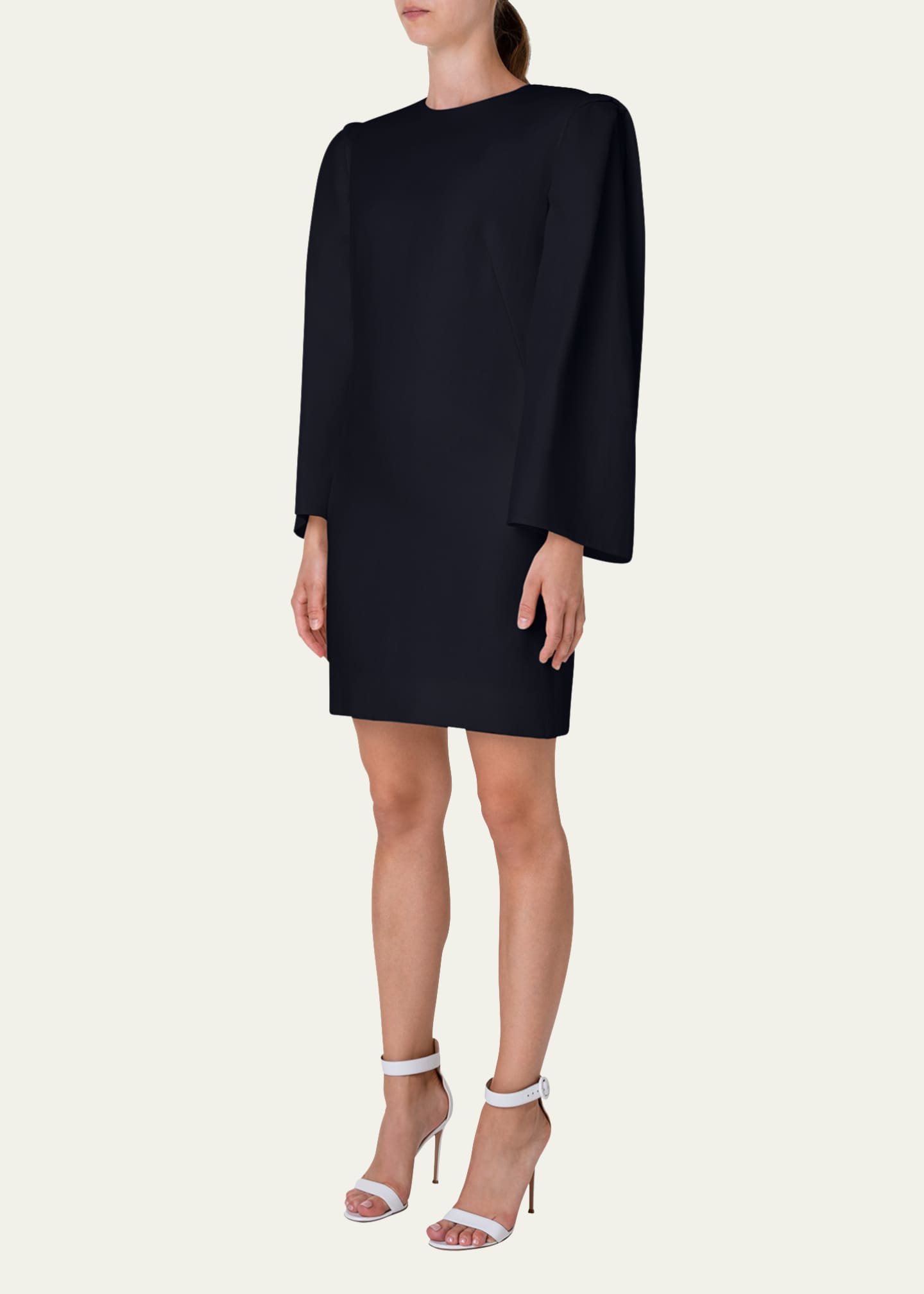 Akris Linen Sheath Dress w/ Trumpet Sleeves - Bergdorf Goodman