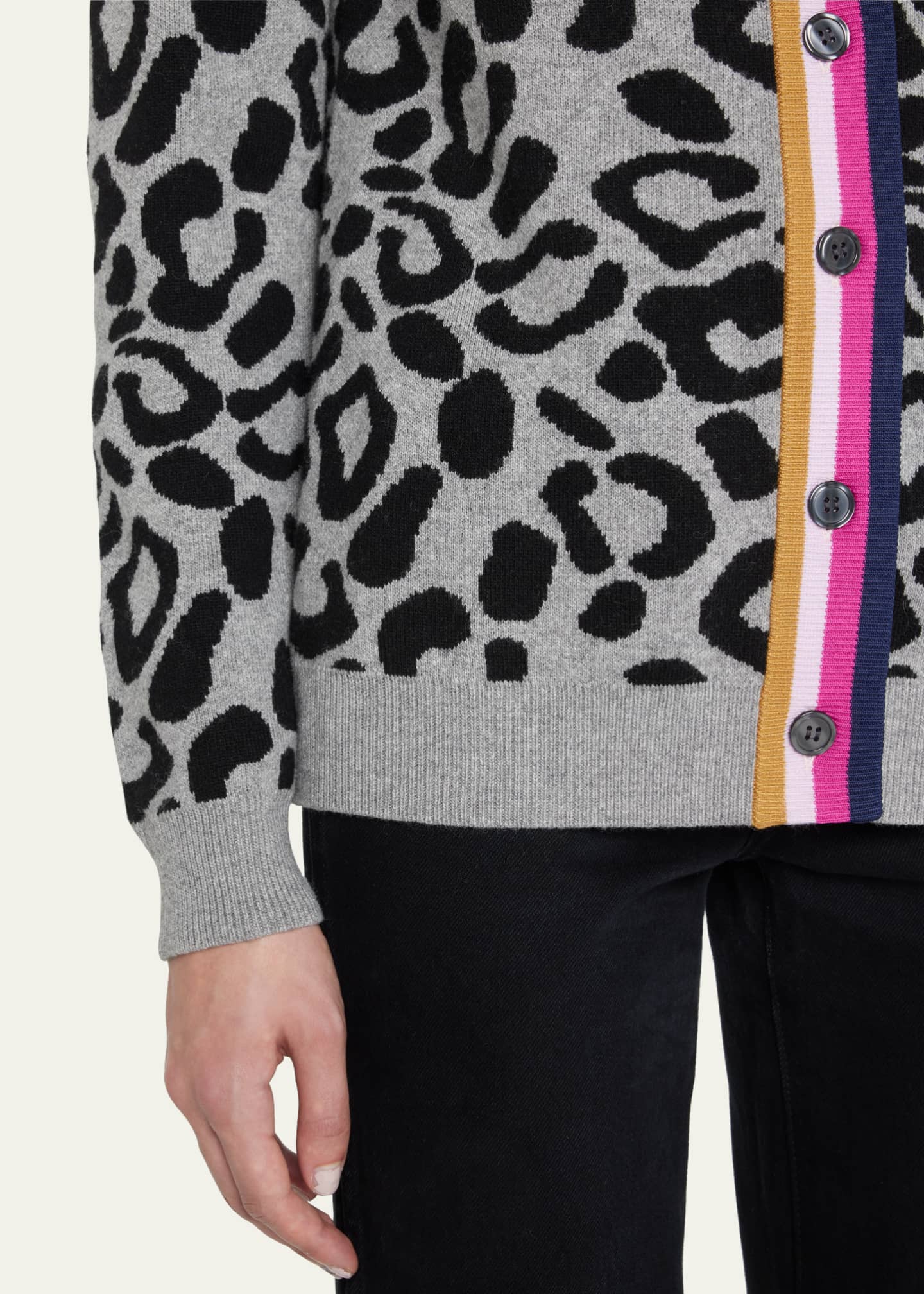 Kule The Cat Leopard Intarsia Cardigan - Bergdorf Goodman