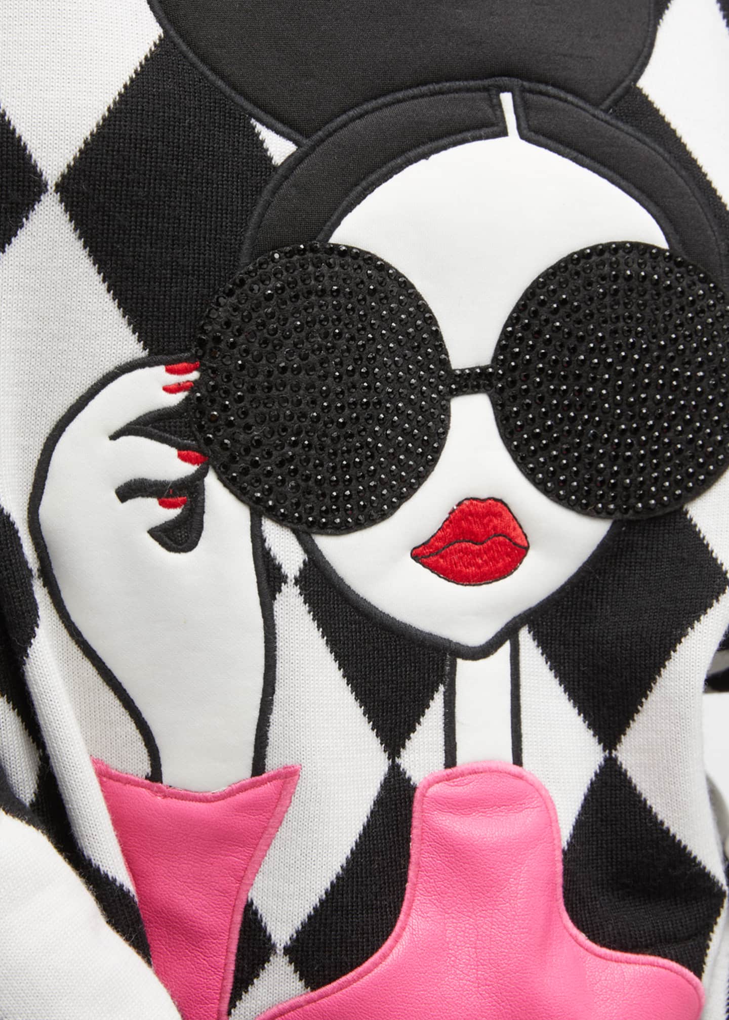 Alice + Olivia Gleeson Applique Stace Long-Sleeve Pullover - Bergdorf ...