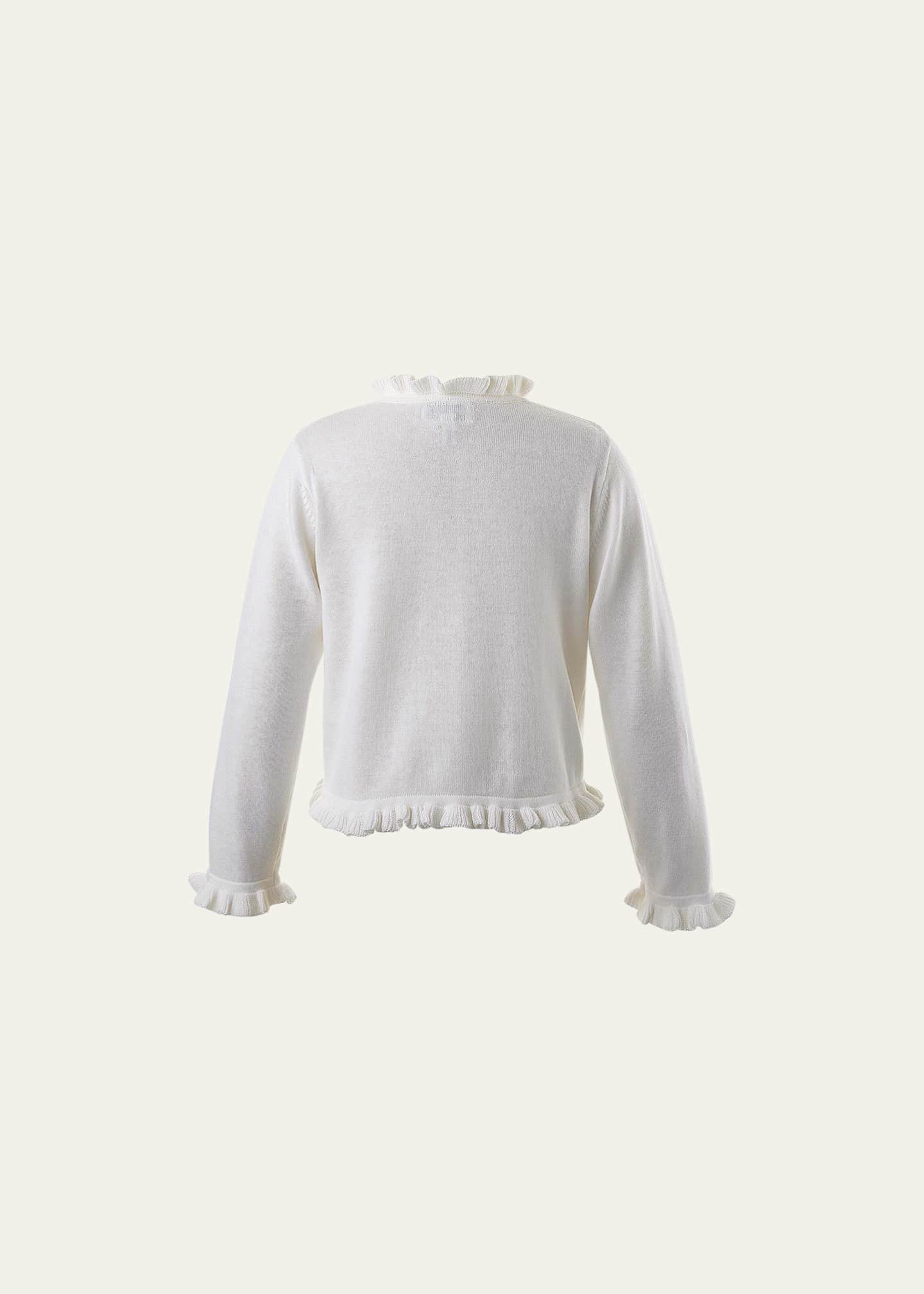 Rachel Riley Girl's Frill Cardigan, Size 2-10 - Bergdorf Goodman