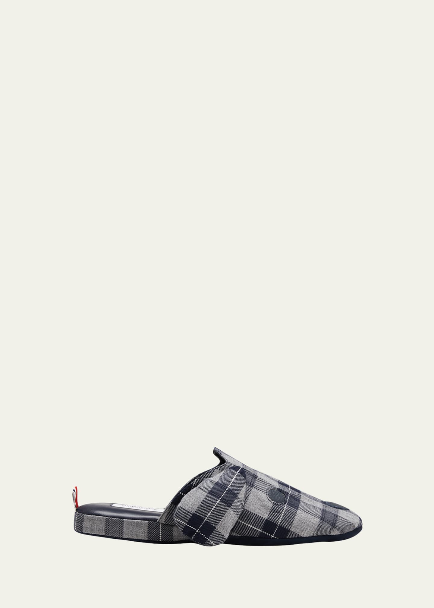 Thom Browne Men's Hector Tartan Wool Slippers - Bergdorf Goodman