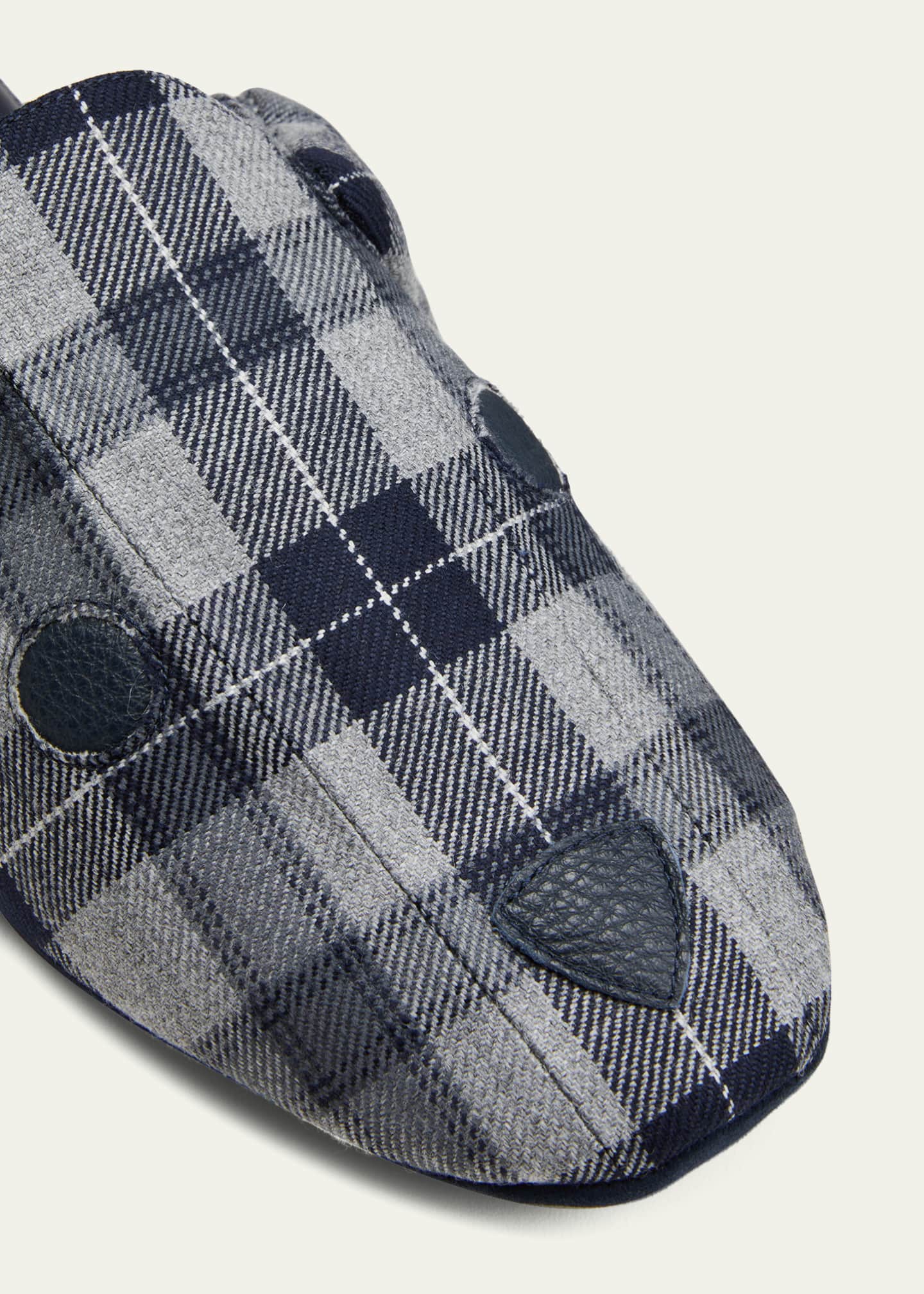 Thom Browne Men's Hector Tartan Wool Slippers - Bergdorf Goodman
