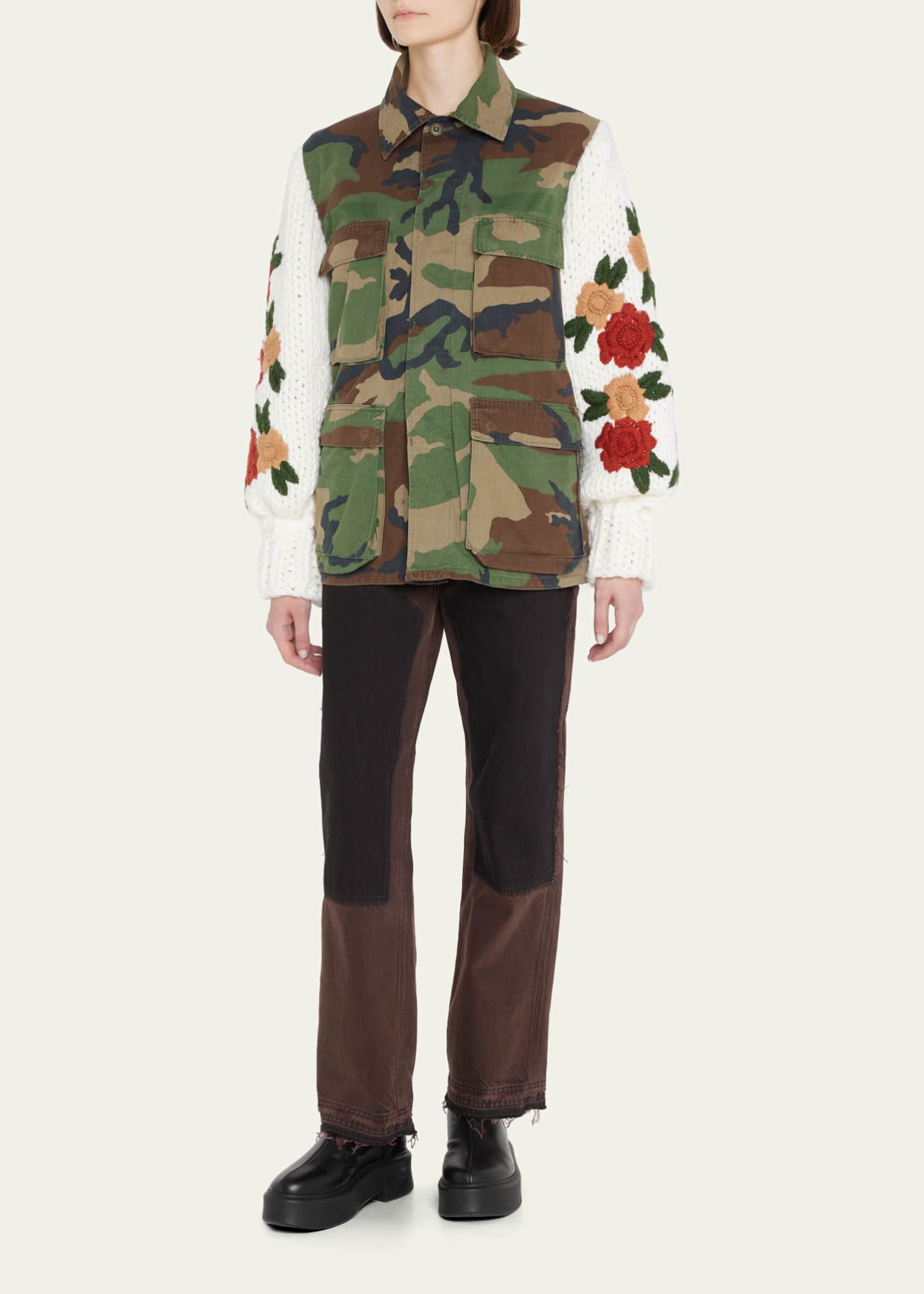 Tu Lize Upcycled Embroidered Military Jacket - Bergdorf Goodman