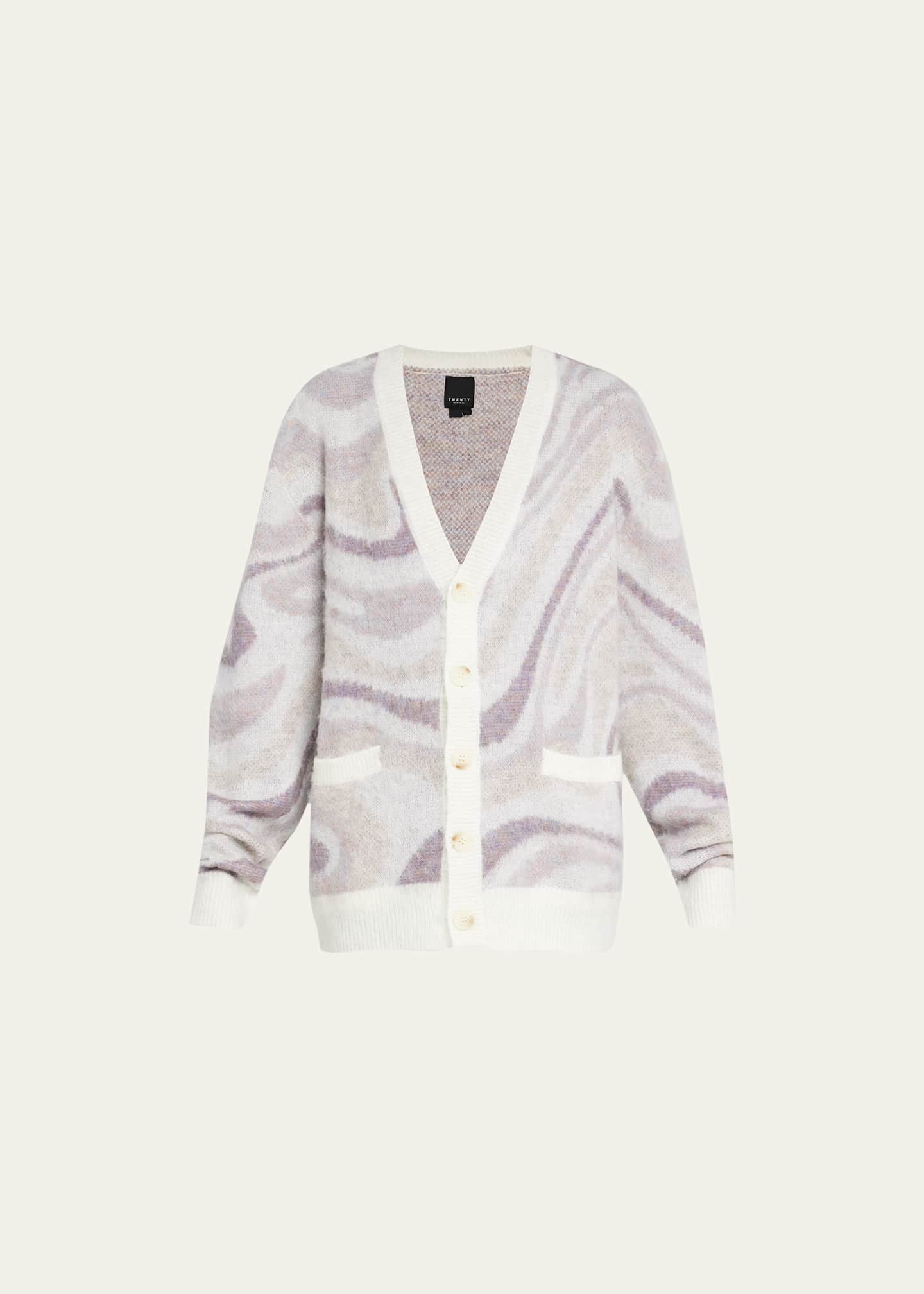 TWENTY MONTREAL Spectrum Swirl Mohair Sweater Cardigan - Bergdorf Goodman