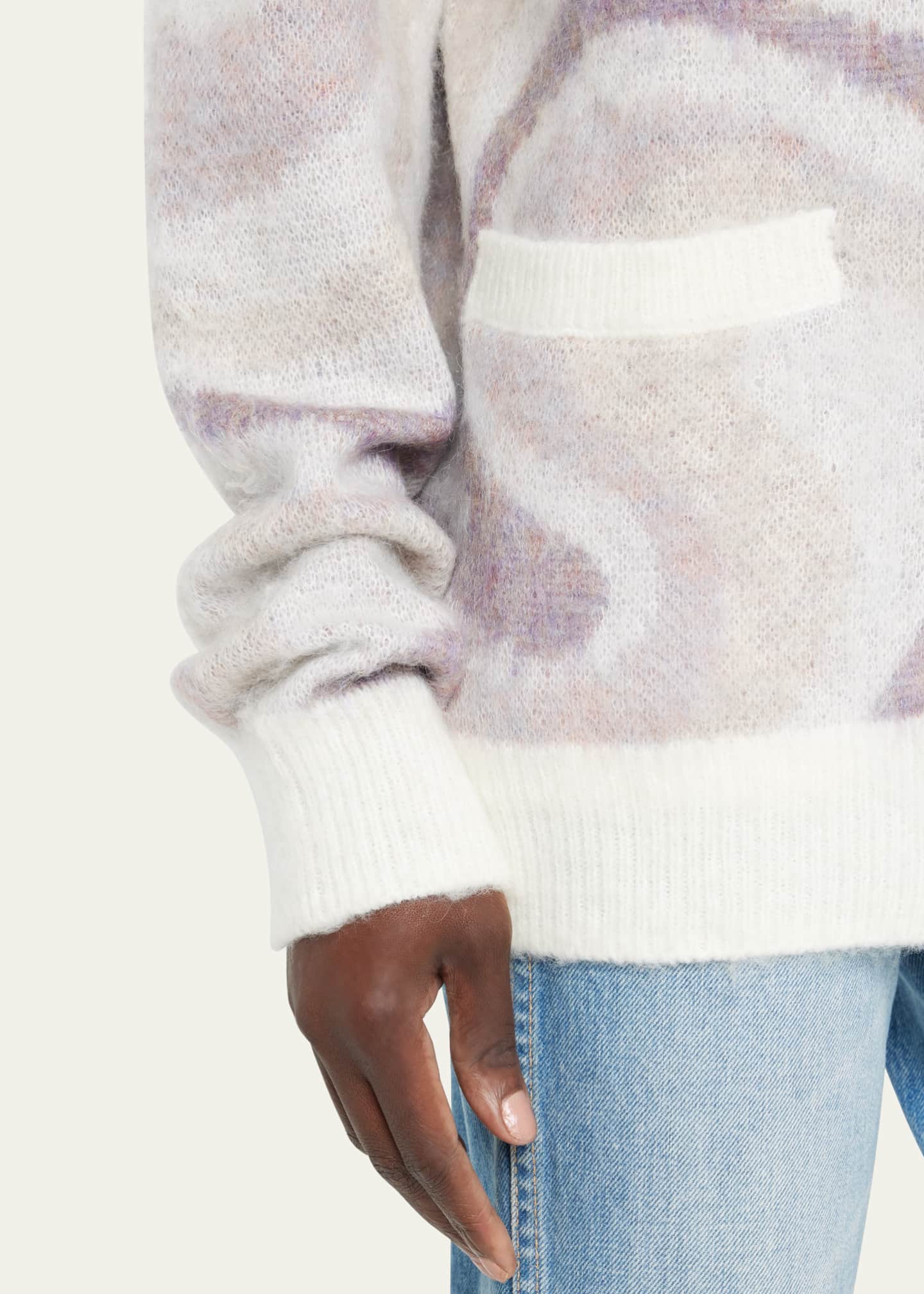 TWENTY MONTREAL Spectrum Swirl Mohair Sweater Cardigan - Bergdorf Goodman