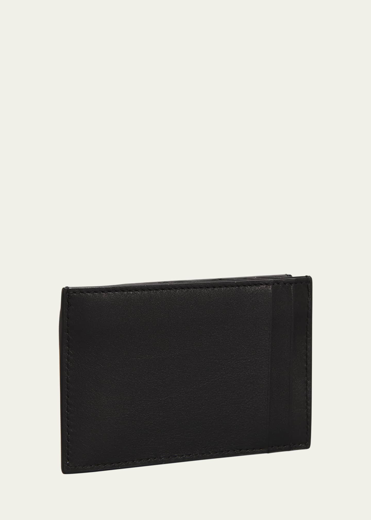 Saint Laurent YSL Monogram Envelope Flap Card Case in Python-Embossed ...