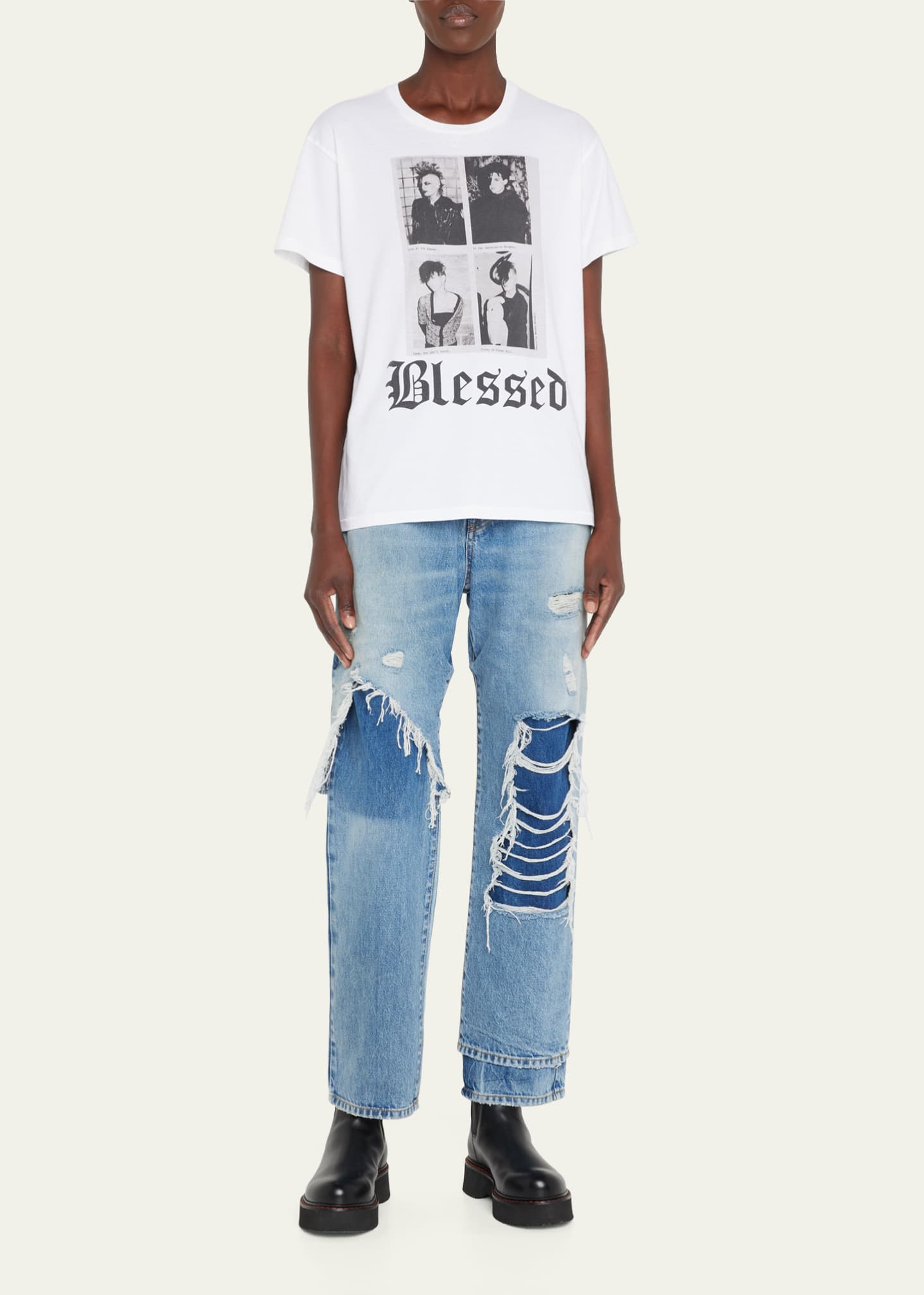 R13 Blessed Crewneck Graphic Tee - Bergdorf Goodman