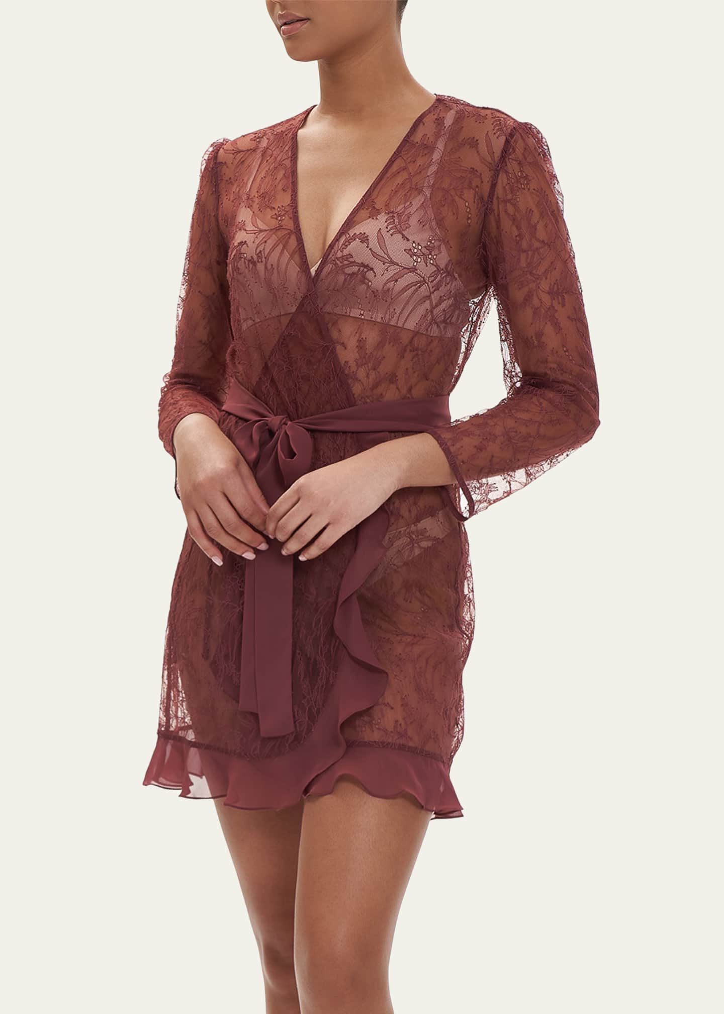 Rya Collection Vanessa Chantilly Lace Robe - Bergdorf Goodman