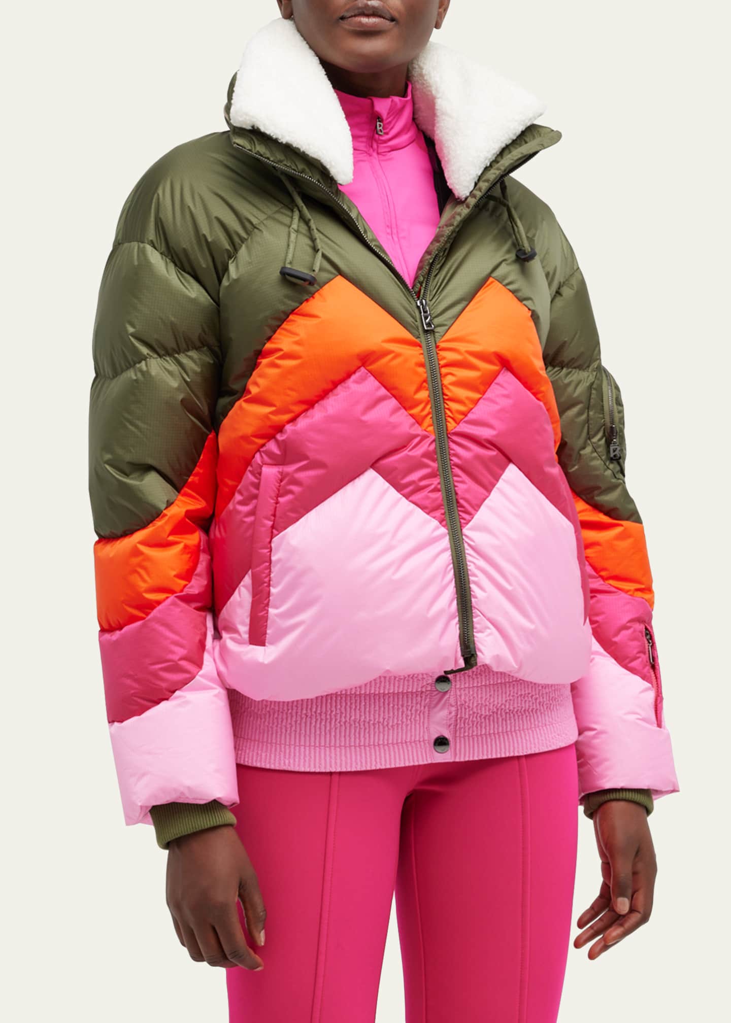 Bogner Vanja Colorblock Puffer Jacket - Bergdorf Goodman