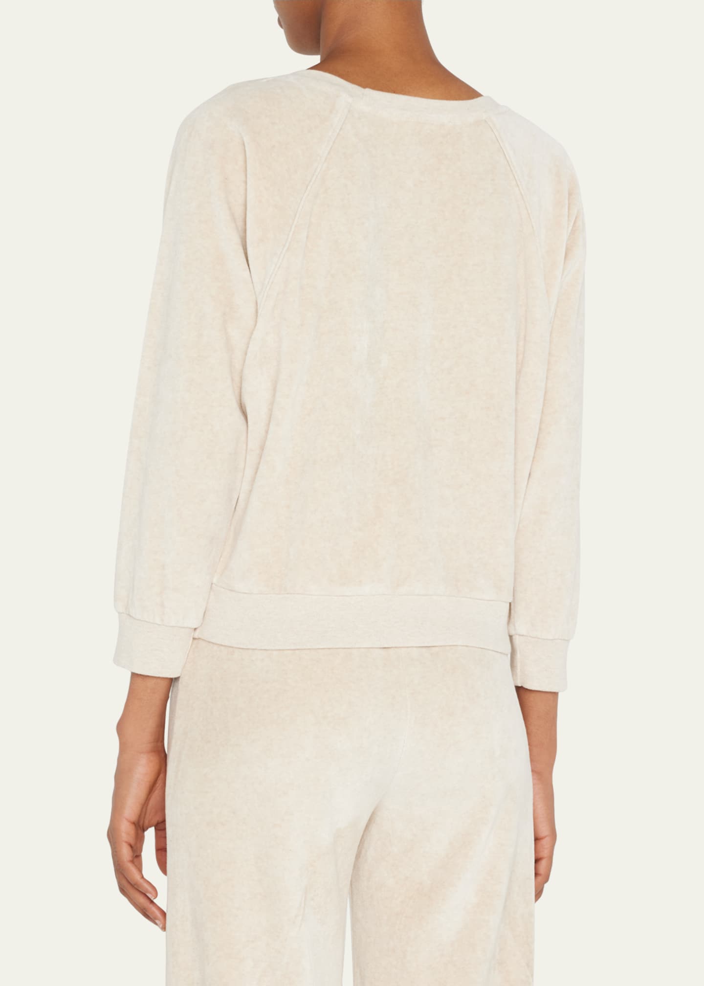 Suzie Kondi Saba Raglan-Sleeve Velour Top - Bergdorf Goodman