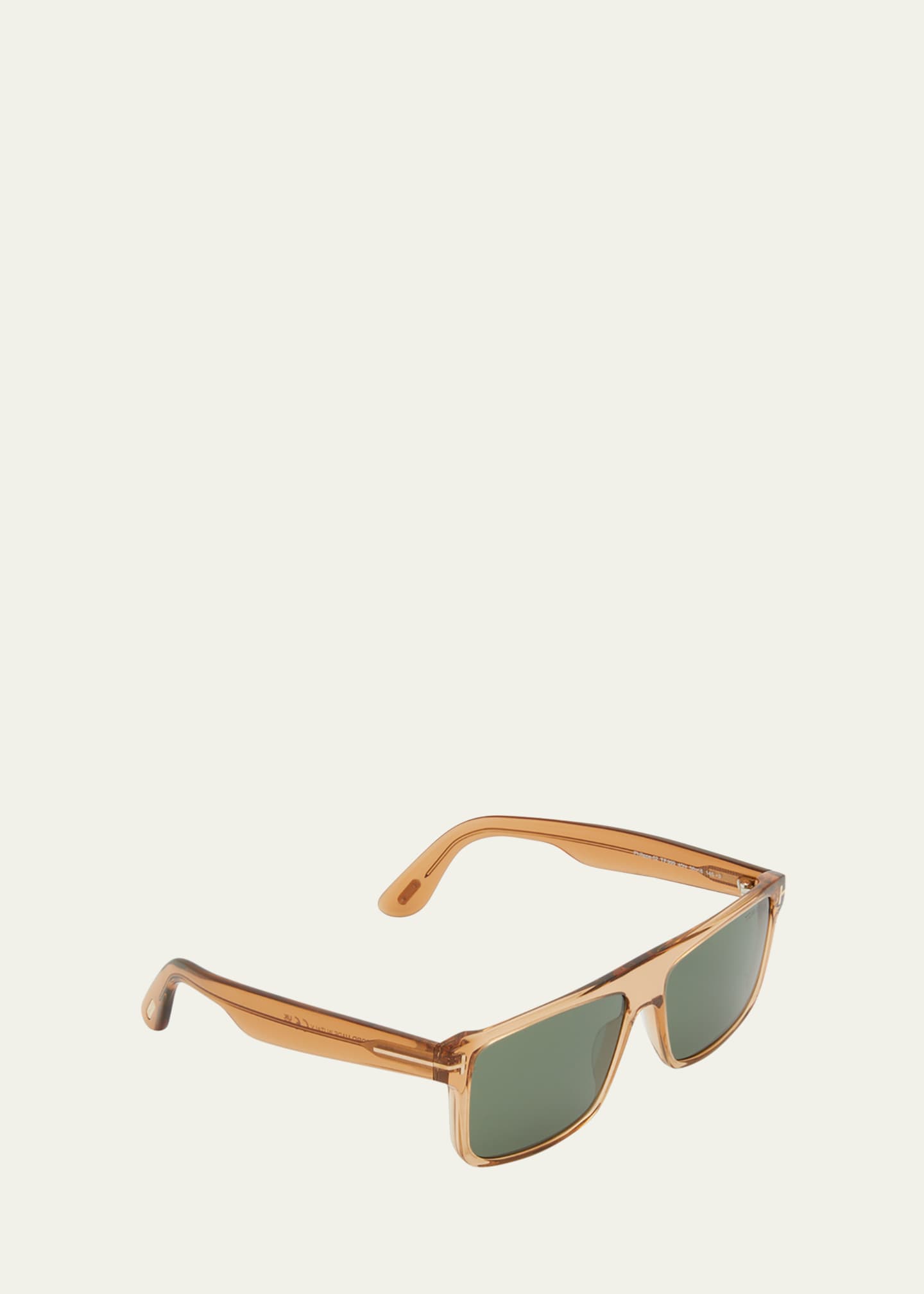 TOM FORD Philippe Rectangle Semi-Transparent Acetate Sunglasses ...