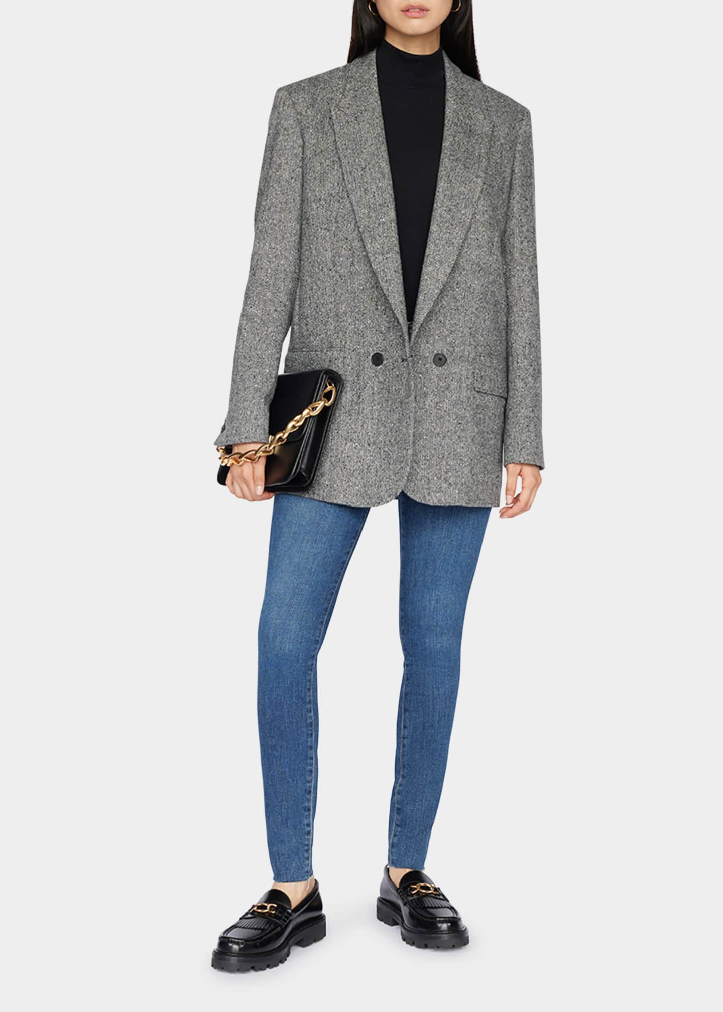 Frame Le High Skinny Raw Mid Rise Skinny Jeans Bergdorf Goodman