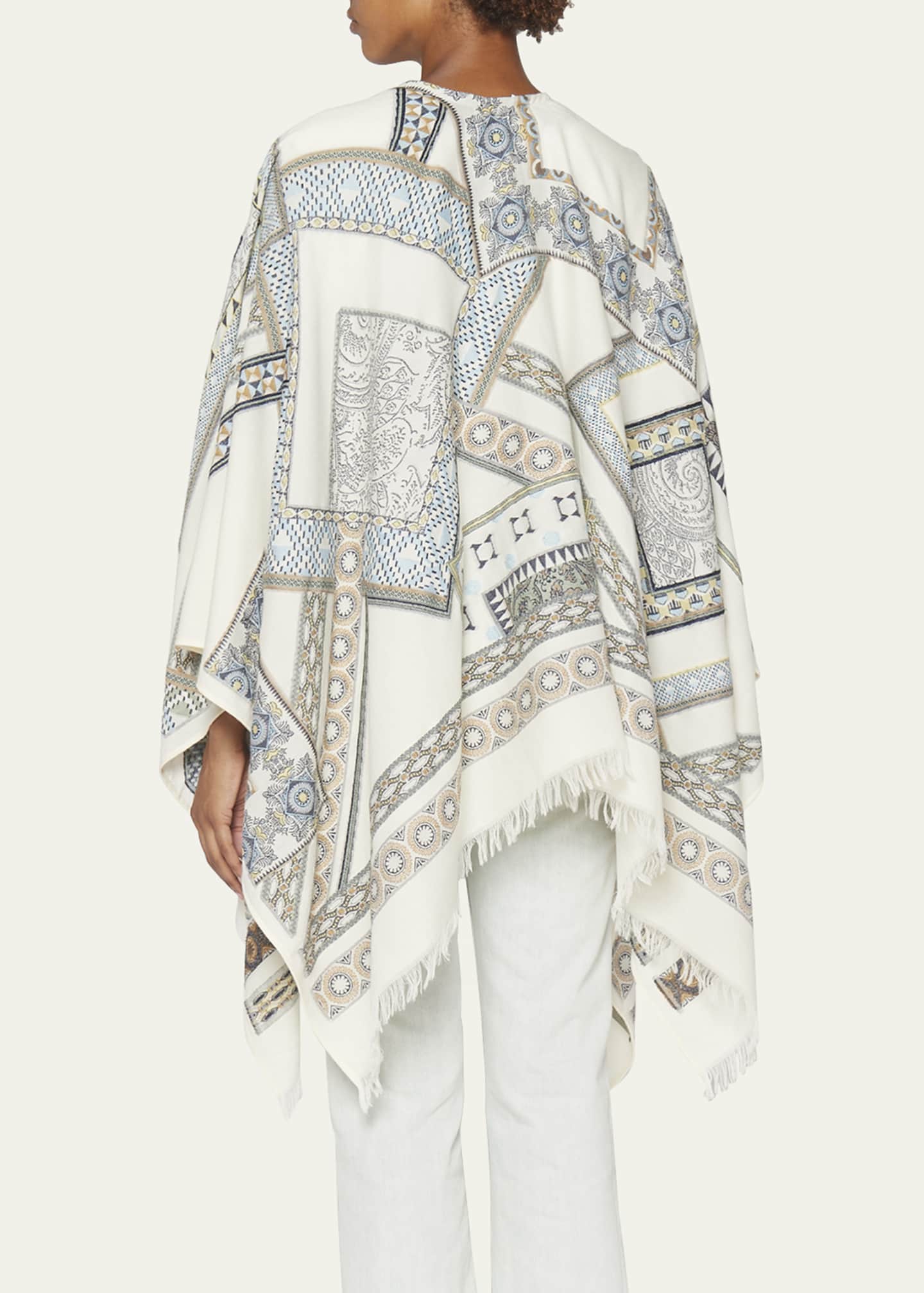 Etro Mantella Jacquard Wool-Blend Cape - Bergdorf Goodman
