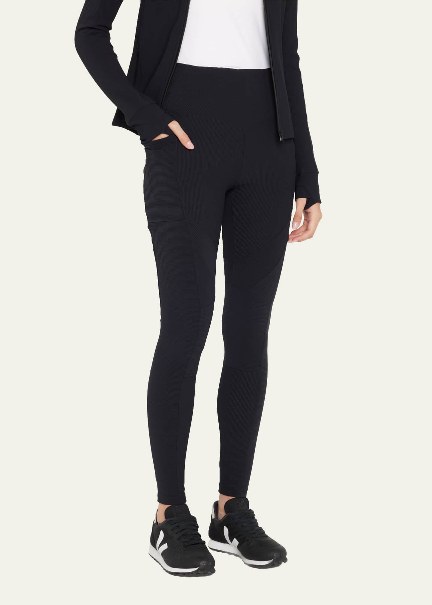 Blanc Noir Directional Rib Leggings - Bergdorf Goodman Blanc Noir Directional Rib Leggings - Bergdorf Goodman