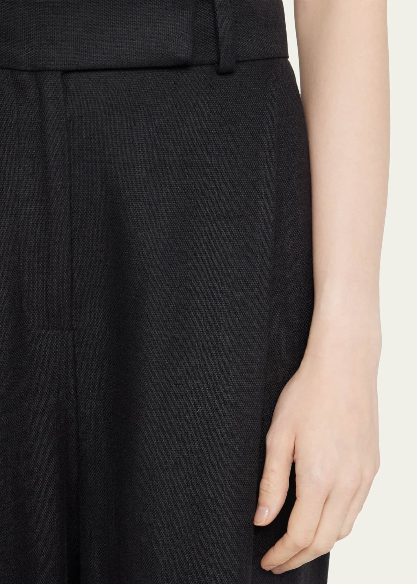 Toteme Straight Deep Pleat Trousers - Bergdorf Goodman