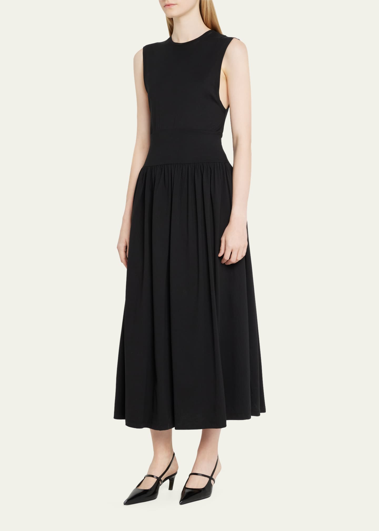 Toteme Sleeveless Cotton Tee Dress - Bergdorf Goodman