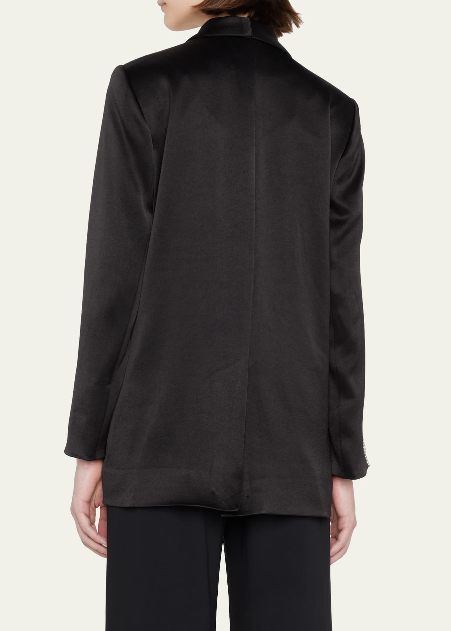 Alice + Olivia Jace Embellished Shawl-Collar Oversized Blazer ...