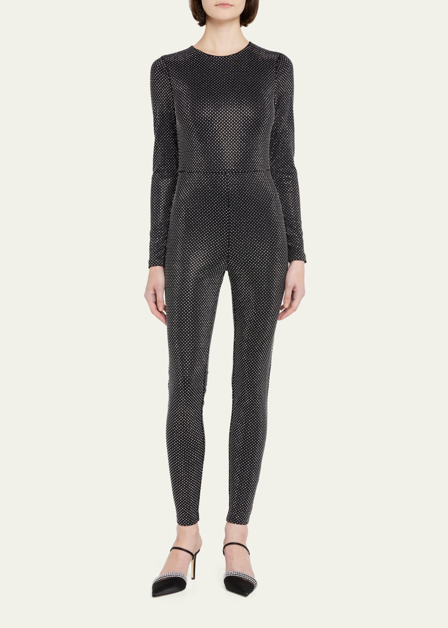 Alice + Olivia Freddie Sparkly Embellished Catsuit - Bergdorf Goodman