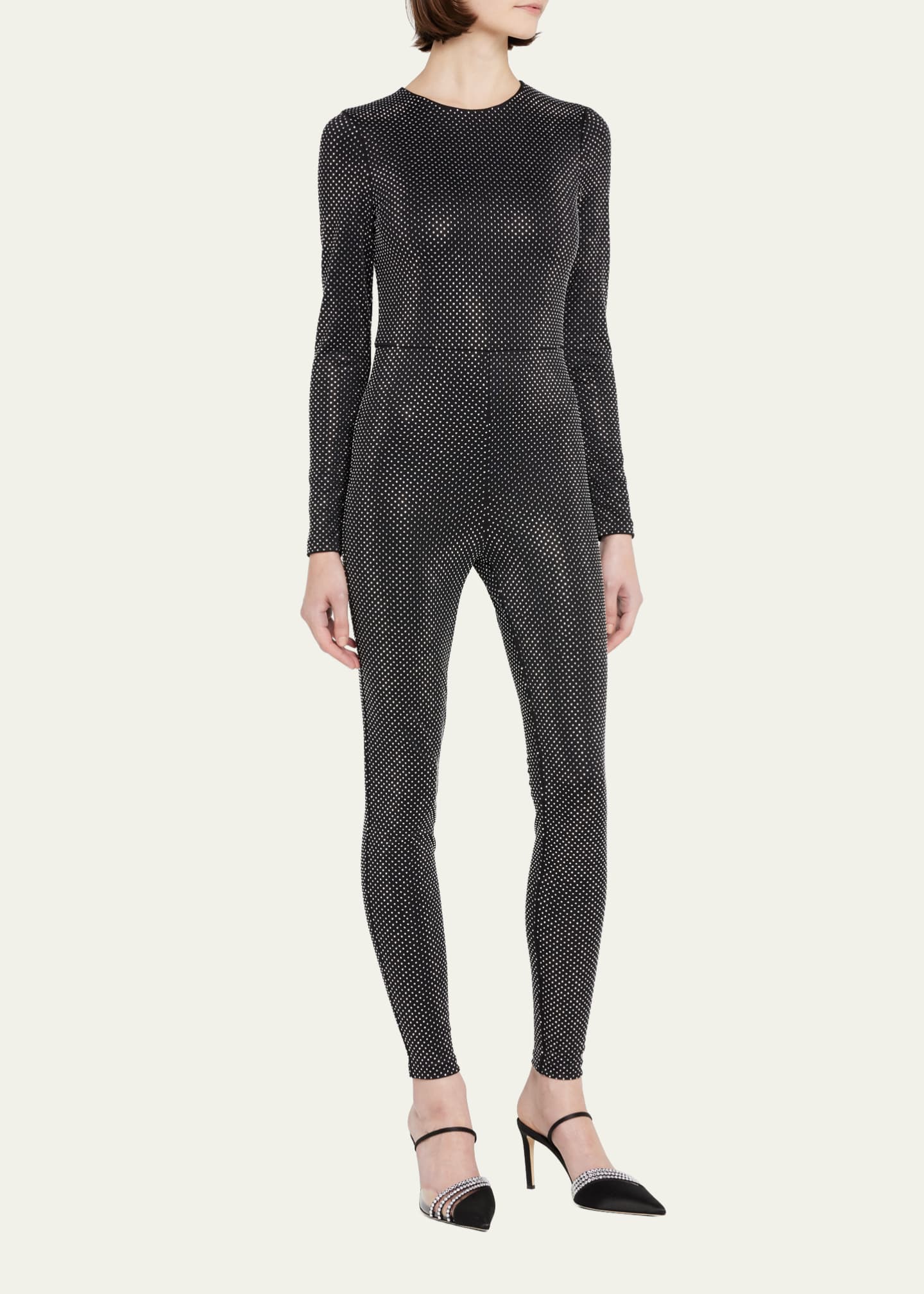 Alice + Olivia Freddie Sparkly Embellished Catsuit - Bergdorf Goodman