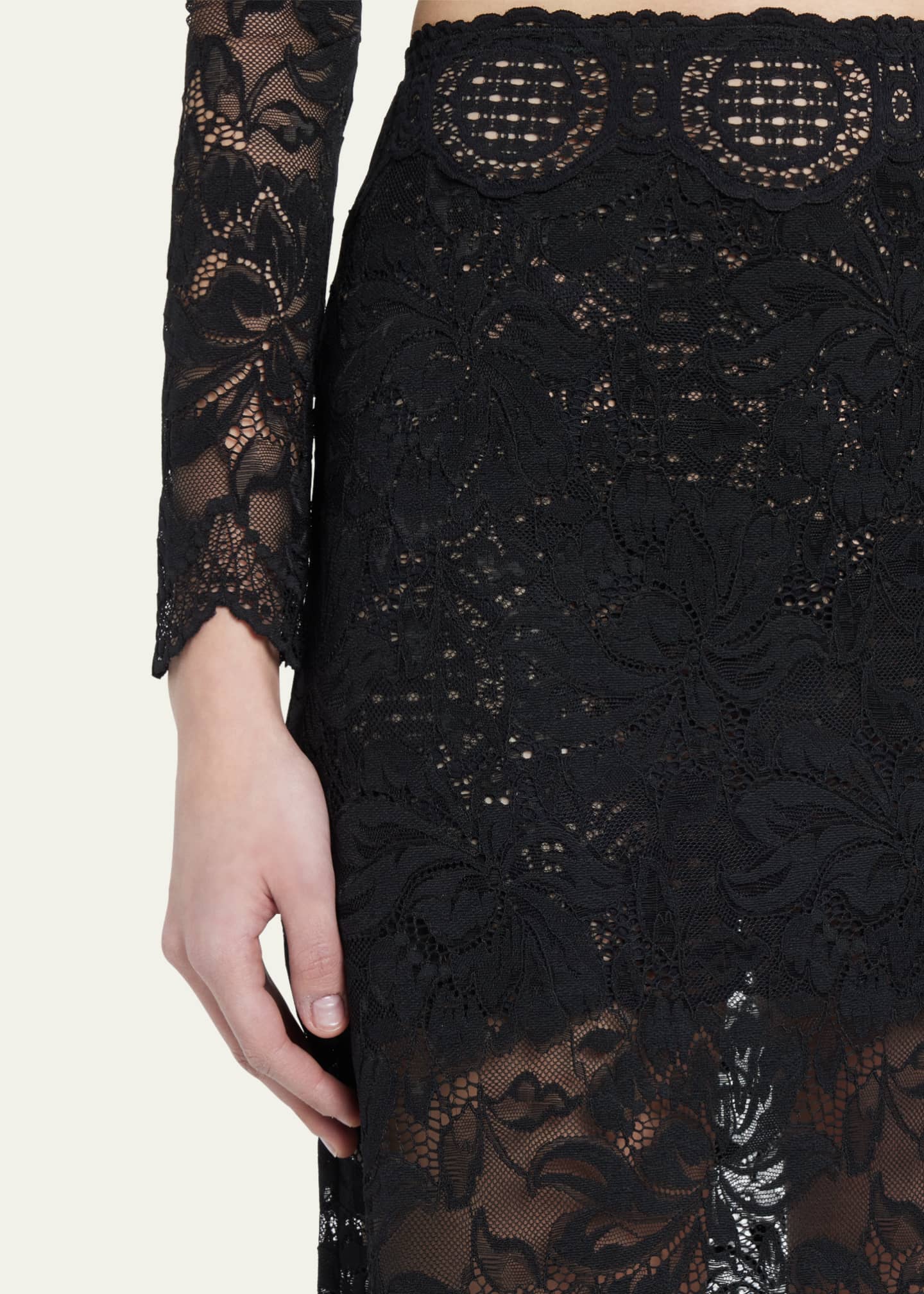 Rabanne Jupe Lace Midi Skirt - Bergdorf Goodman