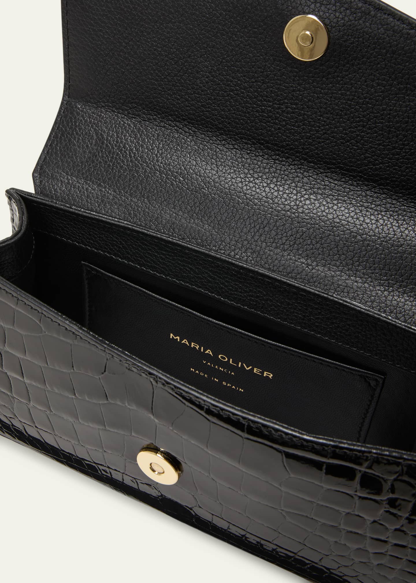 Maria Oliver Alice Shiny Alligator Top-Handle Bag - Bergdorf Goodman