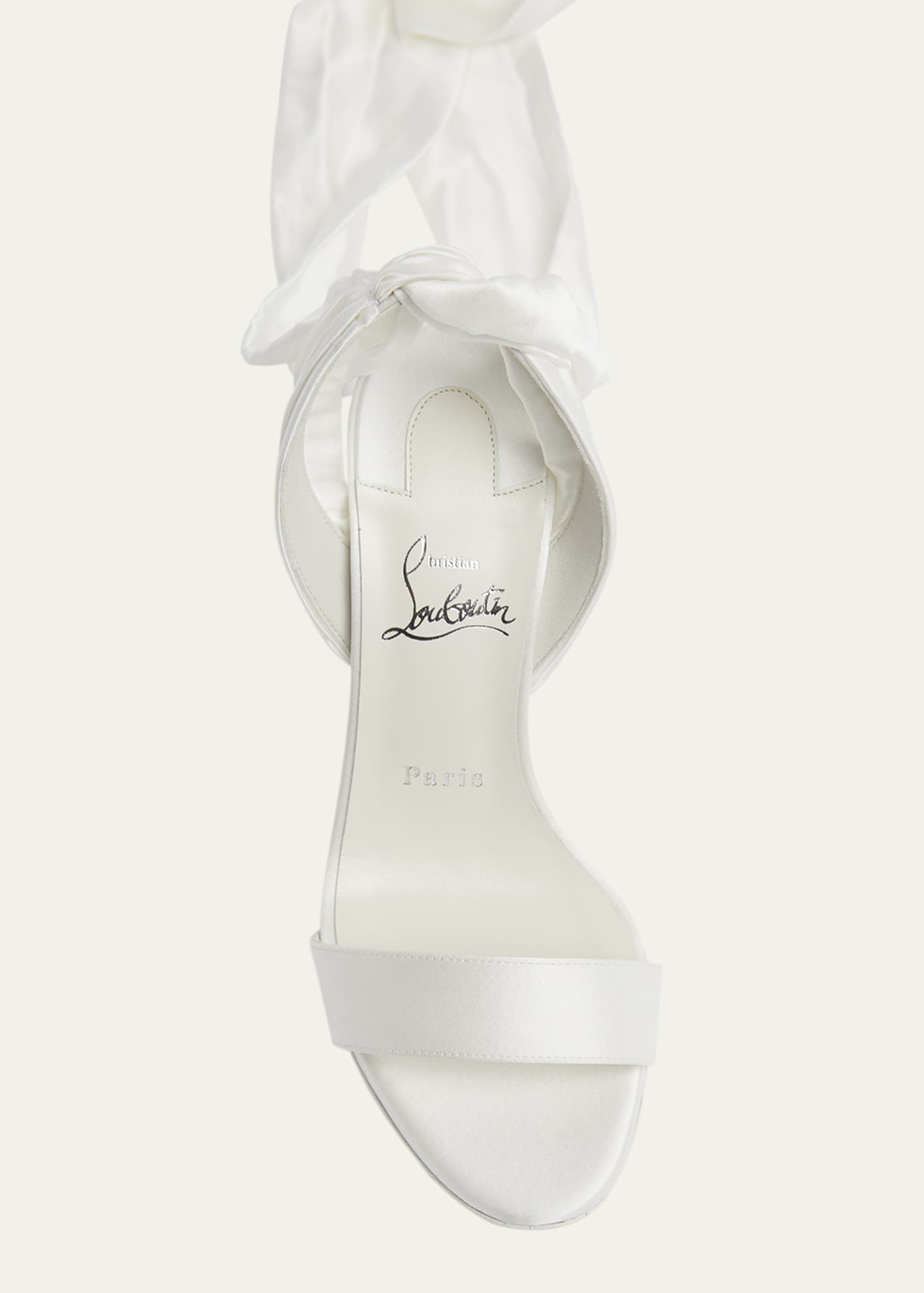 Christian Louboutin Red Sole Ribbon Ankle-Wrap Stiletto Sandals ...