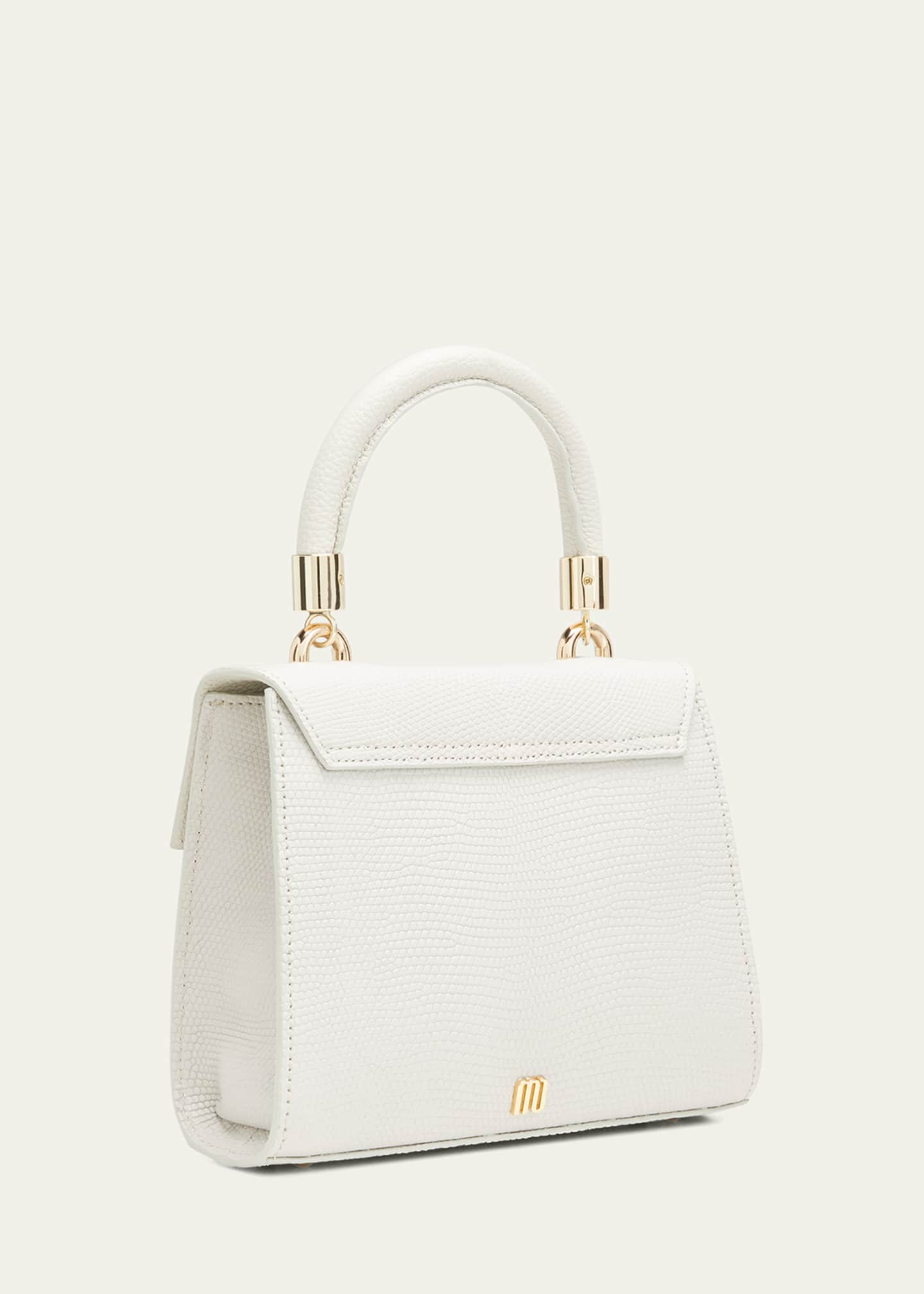 Maria Oliver Michelle Mini Lizard Top-Handle Bag - Bergdorf Goodman