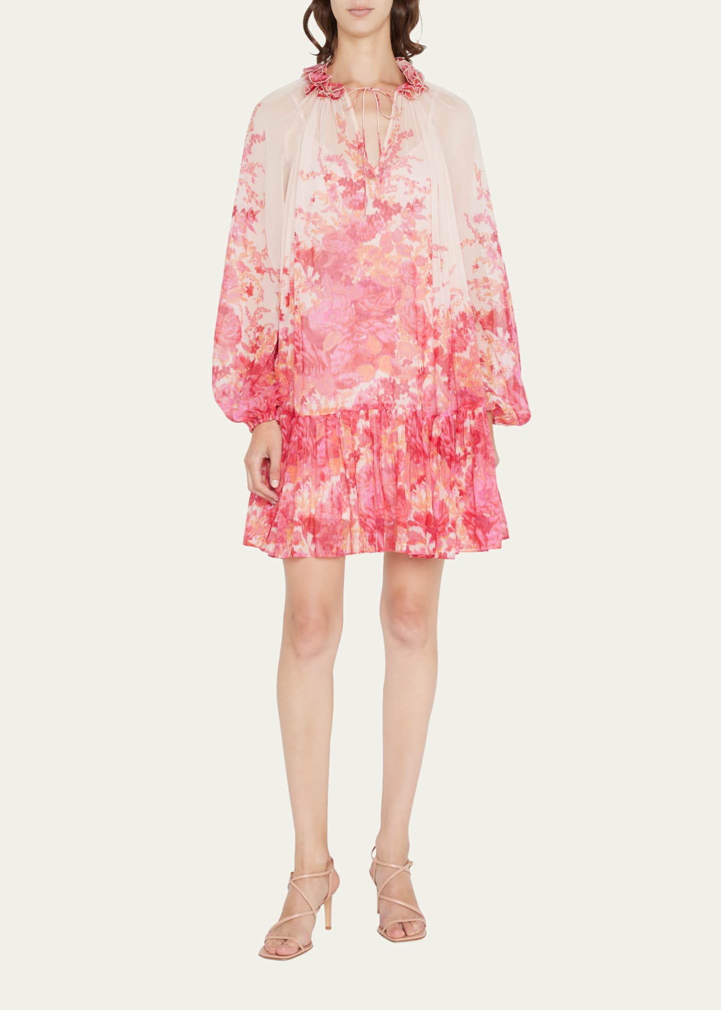 Zimmermann High Tide Lantern Floral Mini Dress - Bergdorf Goodman