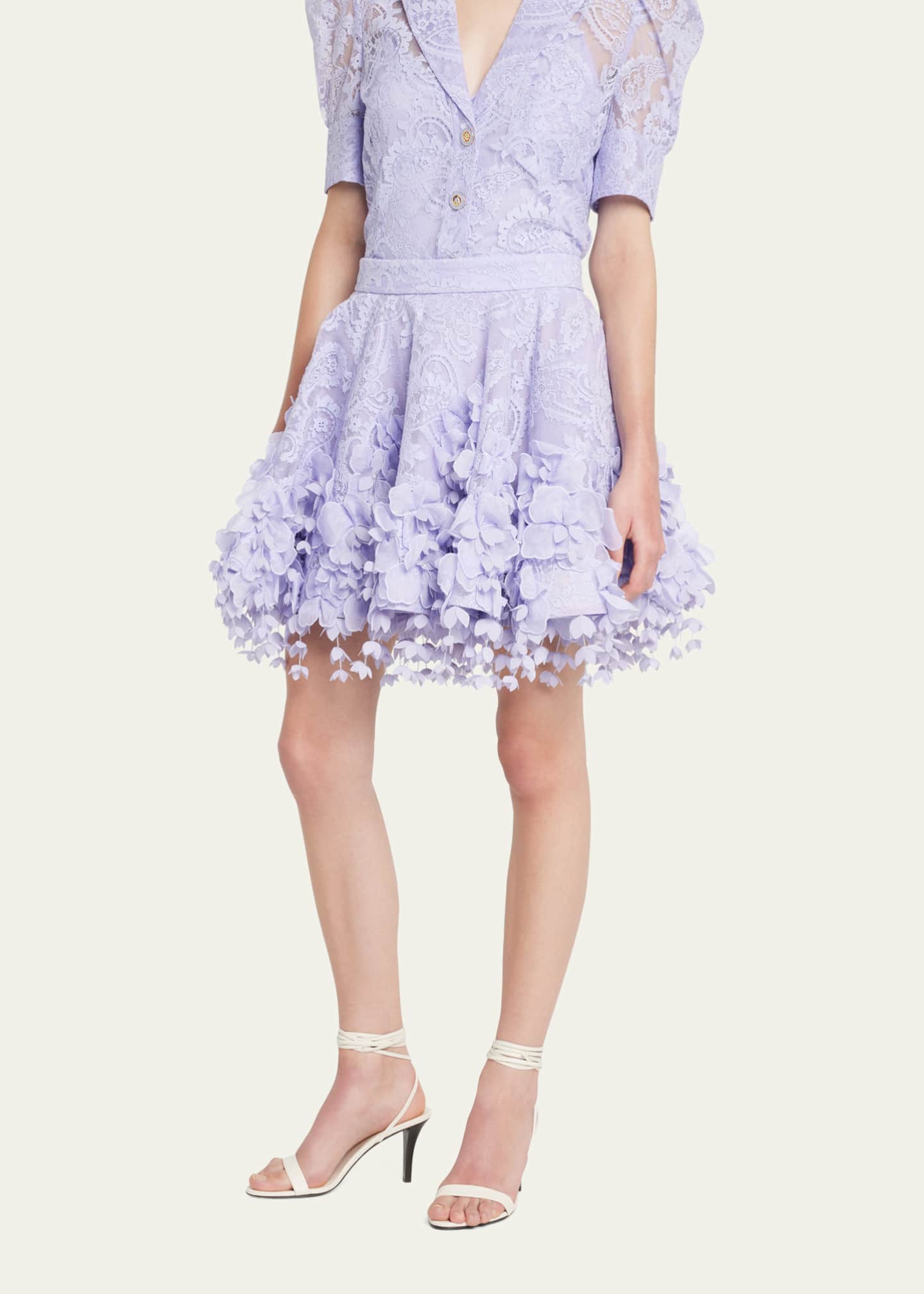 Zimmermann High Tide Lace Flip Mini Skirt - Bergdorf Goodman