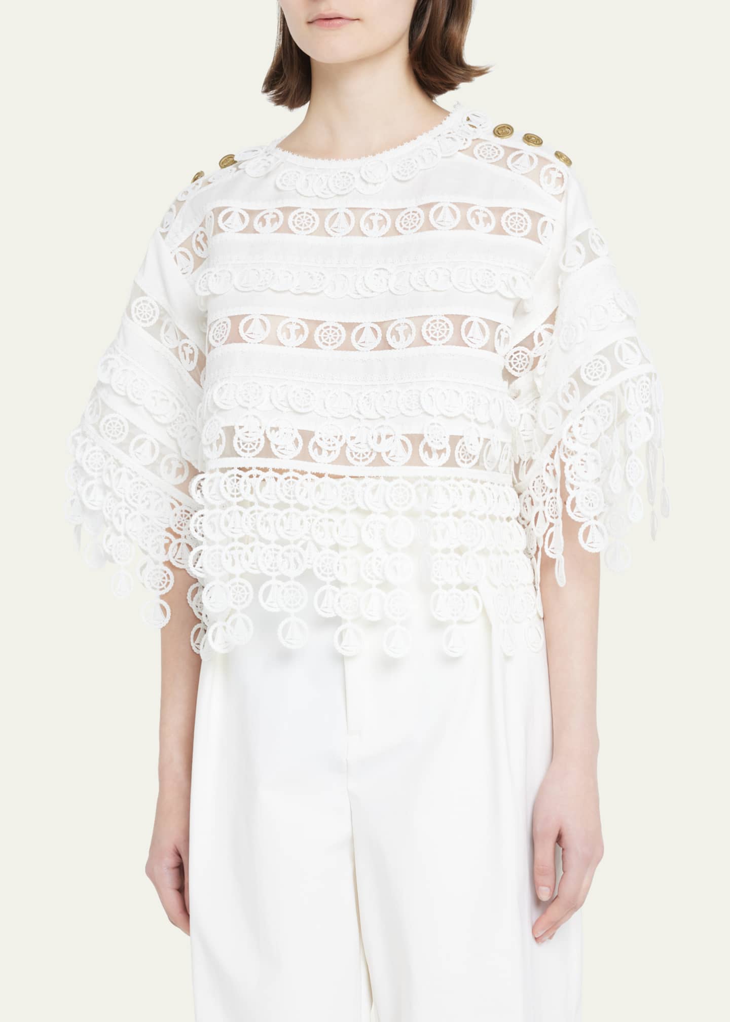Zimmermann High Tide Nautical Crop Top - Bergdorf Goodman