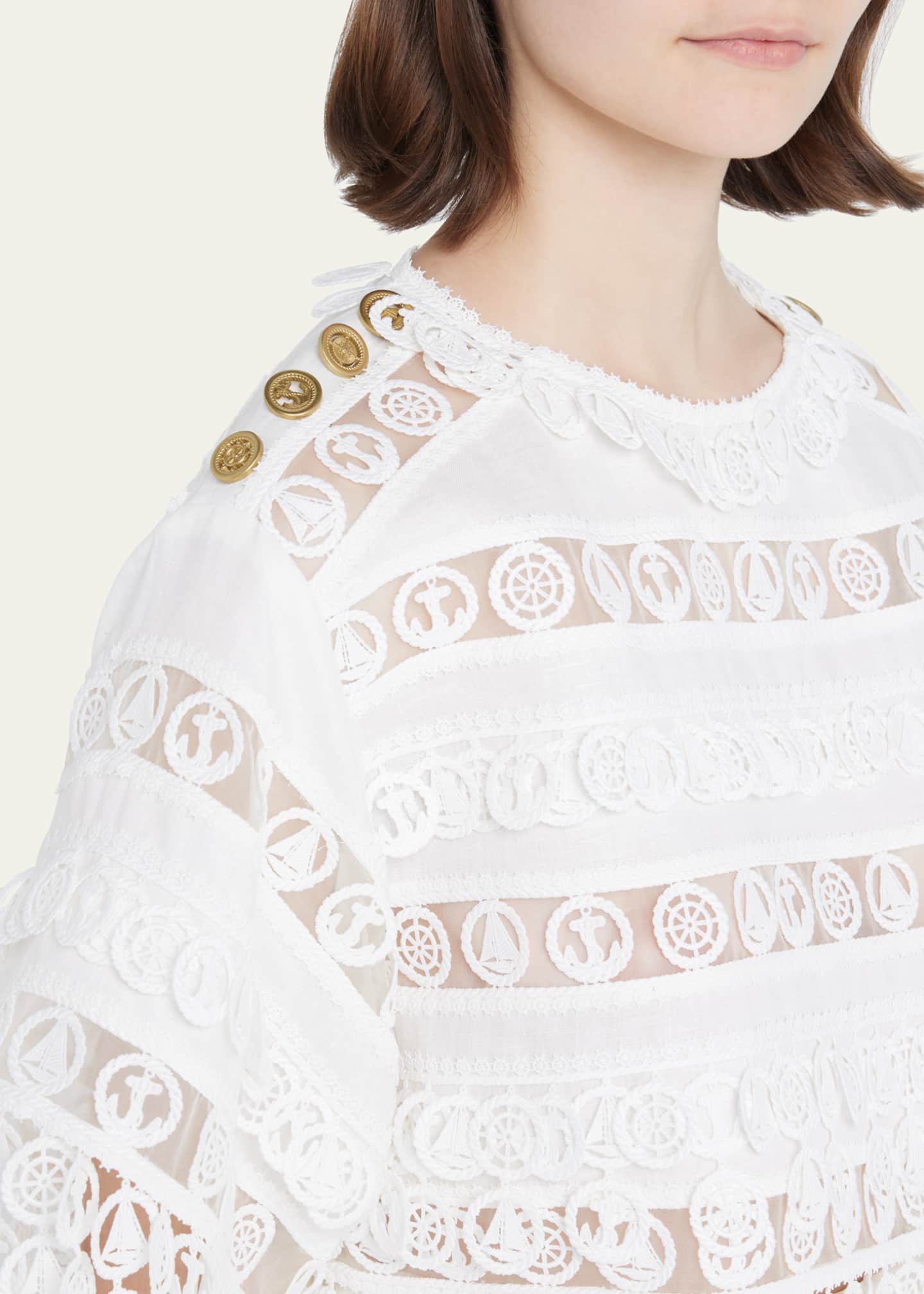 Zimmermann High Tide Nautical Crop Top - Bergdorf Goodman