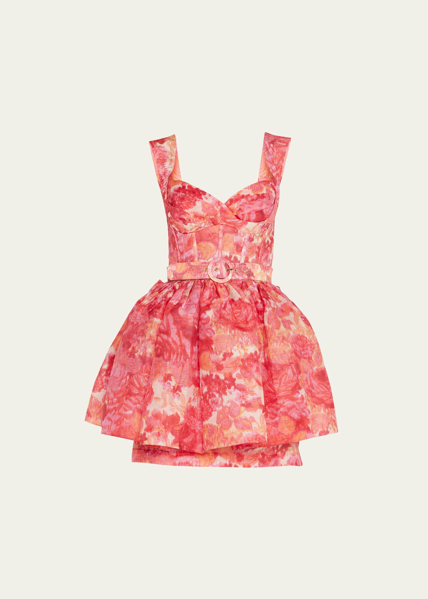 Zimmermann High Tide Floral Peplum Mini Dress - Bergdorf Goodman
