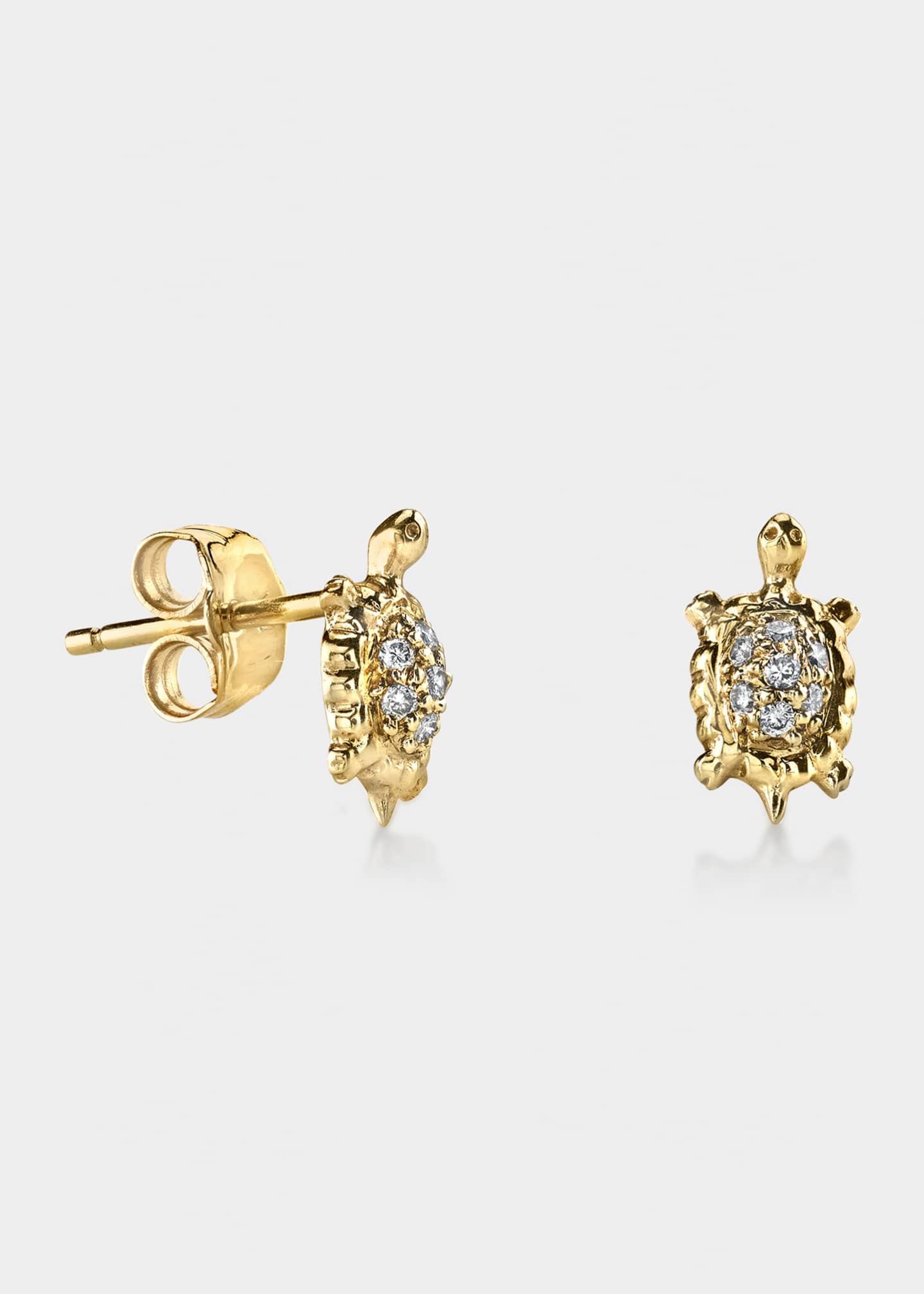 Syd by Sydney Evans Girl's 14K Yellow Gold Diamond Turtle Studs - Bergdorf Goodman
