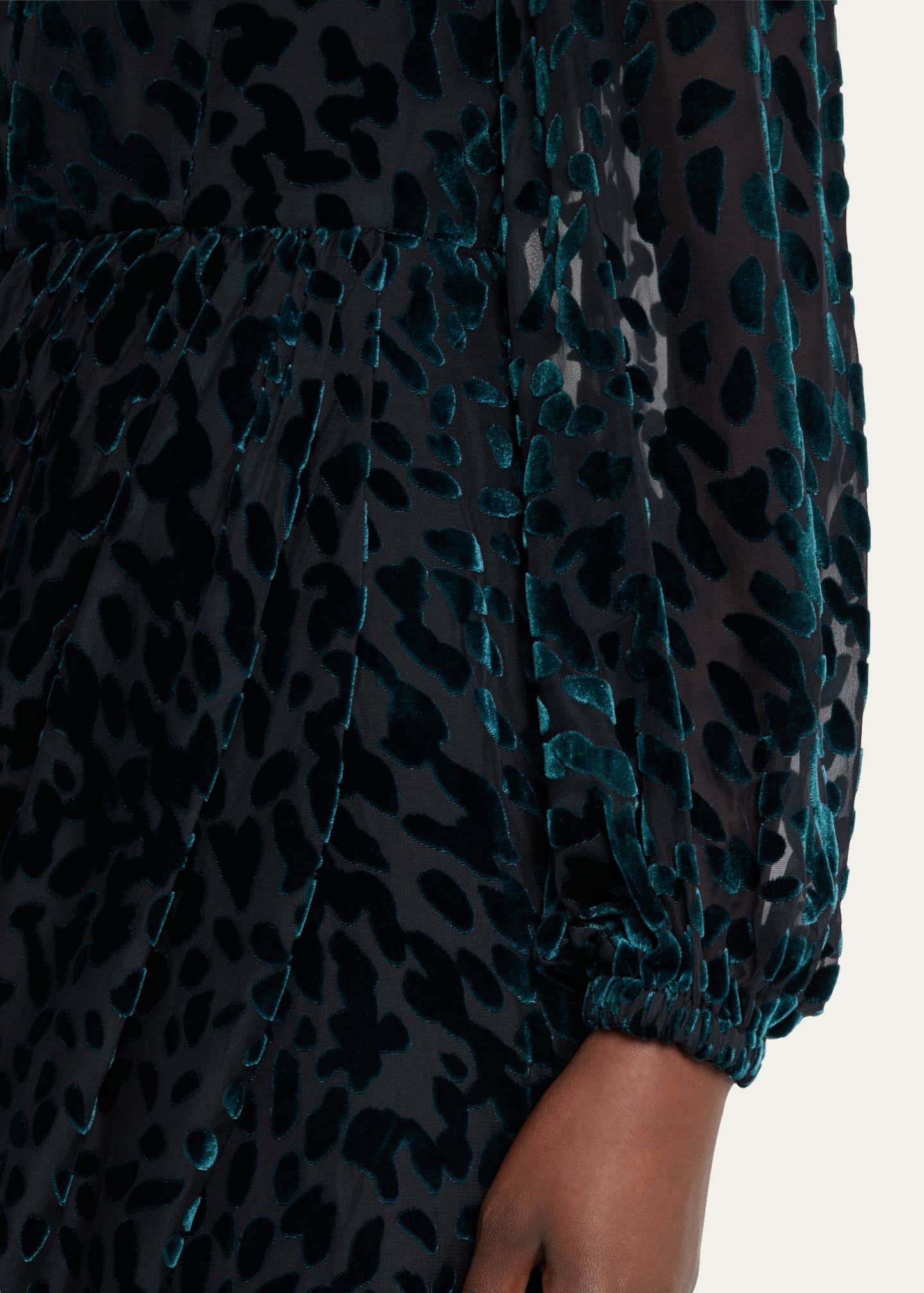 Toccin Draped Velvet Burnout Mini Dress - Bergdorf Goodman