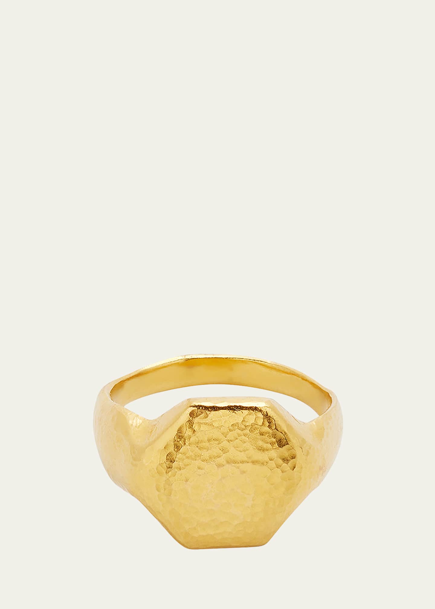 Gurhan Men's Hammered 22K Yellow Gold Signet Ring - Bergdorf Goodman