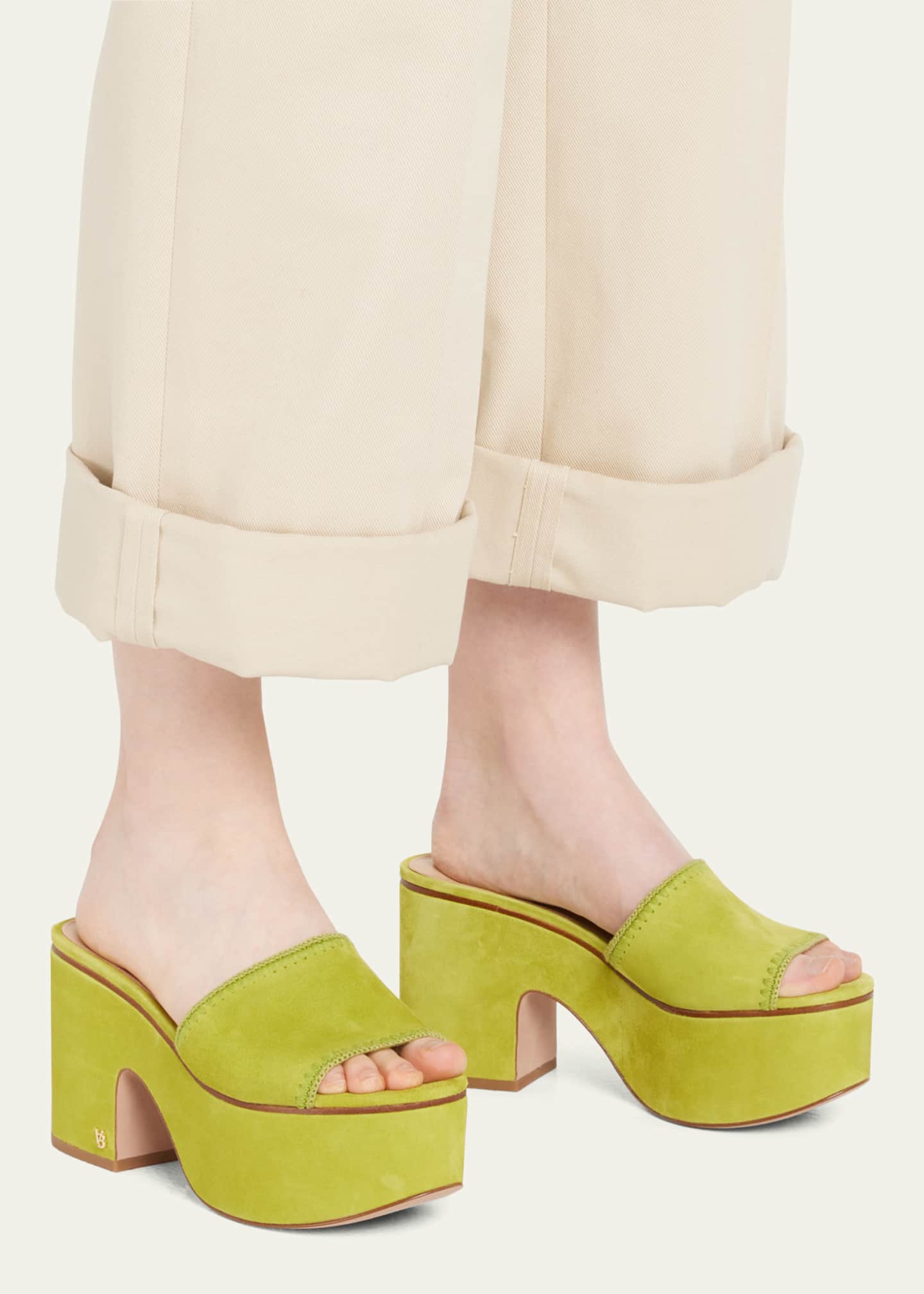 Veronica Beard Dessie Suede Platform Mules - Bergdorf Goodman