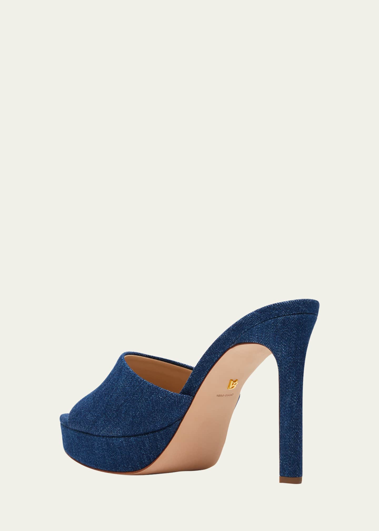 Veronica Beard Dali Denim Platform Mules - Bergdorf Goodman
