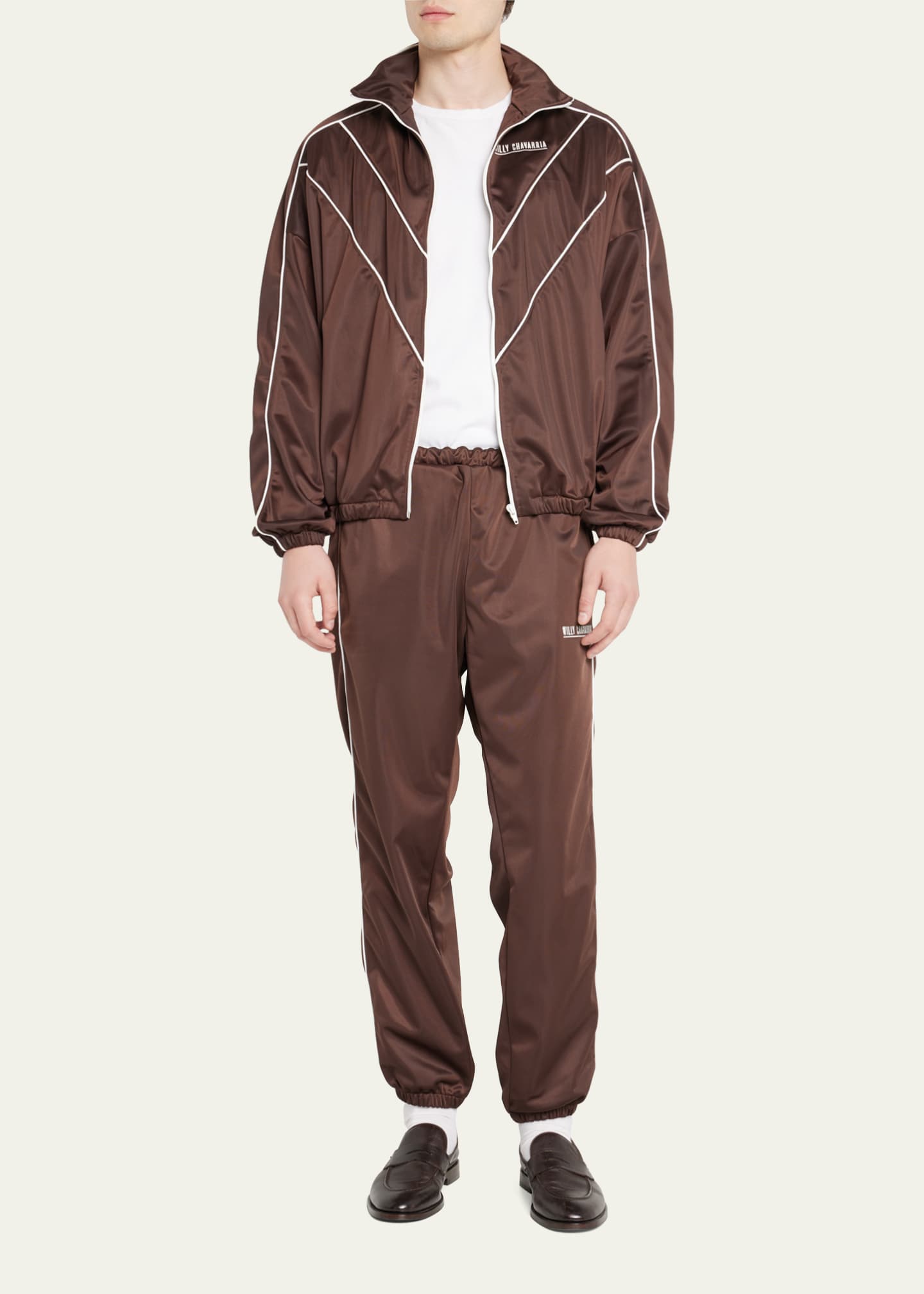 Willy Chavarria Men's Piped Jersey Track Pants - Bergdorf Goodman