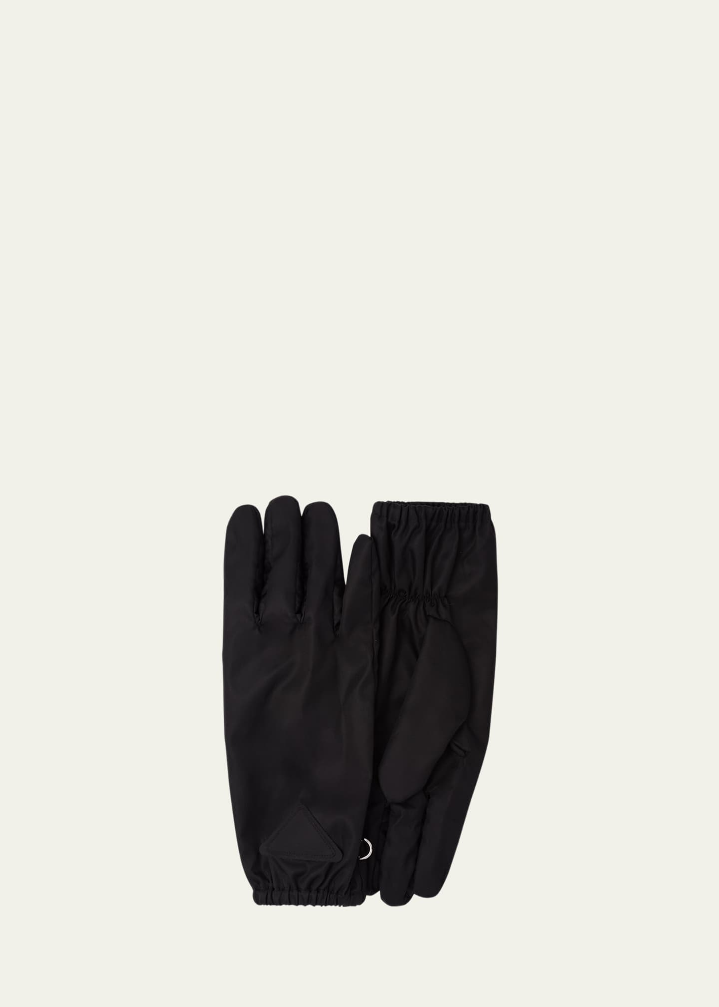 Prada Men's Re-Nylon Cashmere-Lined Gloves - Bergdorf Goodman