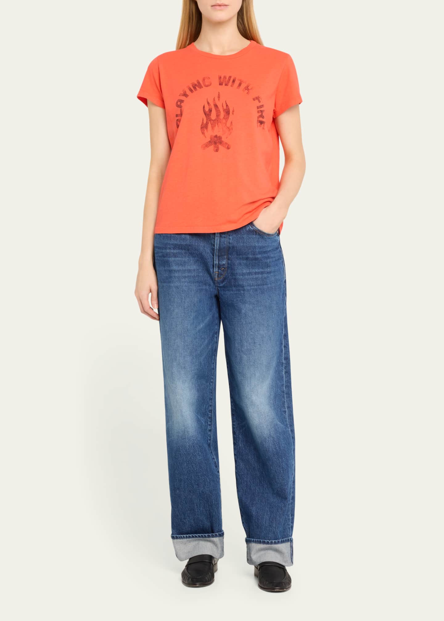 MOTHER The Boxy Goodie Goodie Crewneck Tee - Bergdorf Goodman