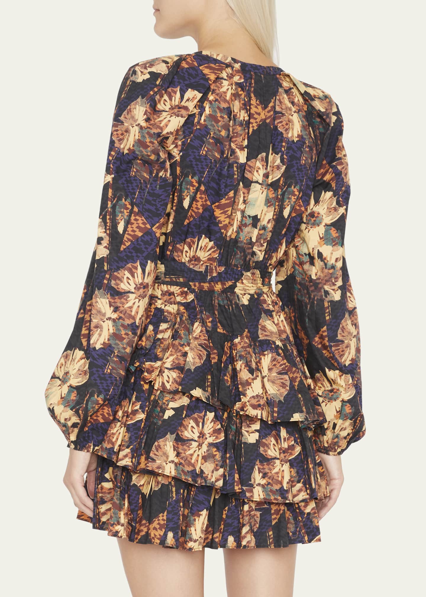 Ulla Johnson Miranda Tiered Tie-Waist Mini Dress - Bergdorf Goodman