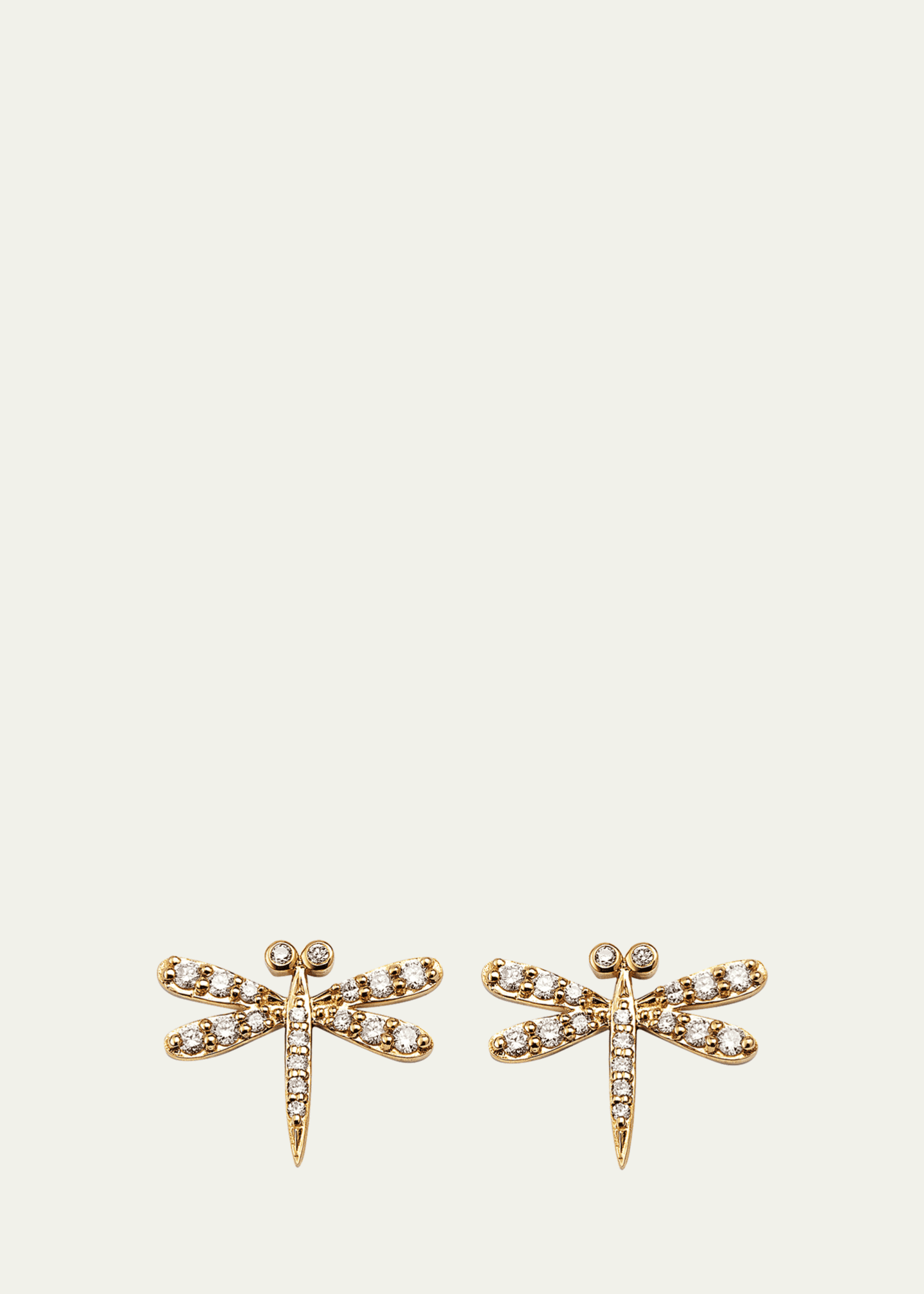 Sydney Evan 14K Diamond Dragonfly Stud Earring, Single - Bergdorf Goodman