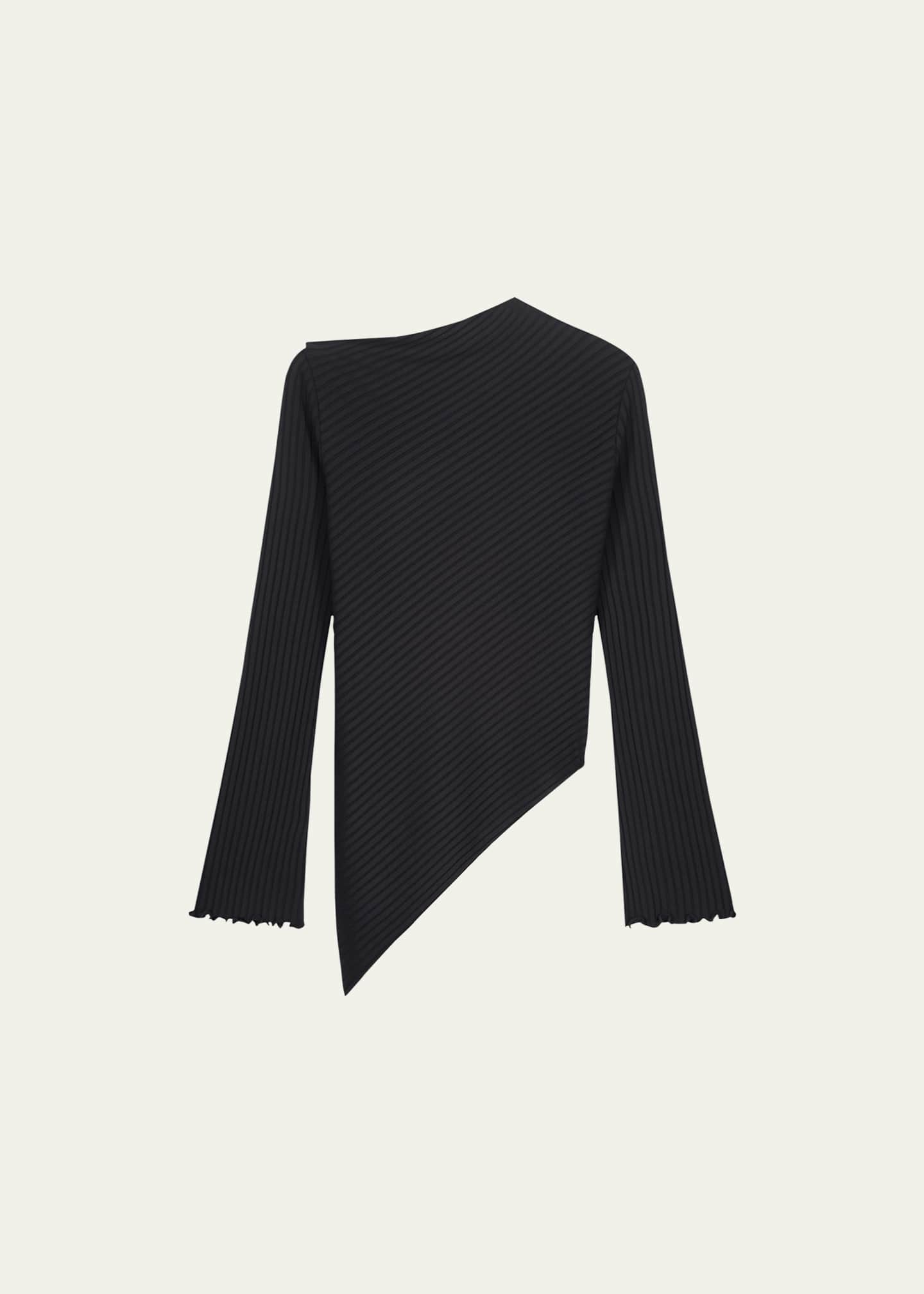 Rohe Long Sleeve Asymmetric Ribbed Top - Bergdorf Goodman