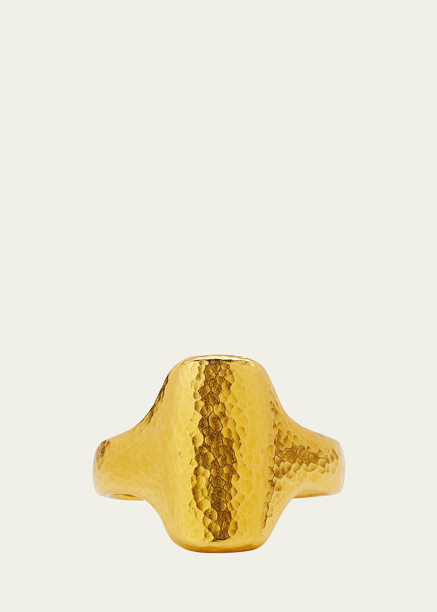 Gurhan Men's Hammered 22K Yellow Gold Signet Ring - Bergdorf Goodman