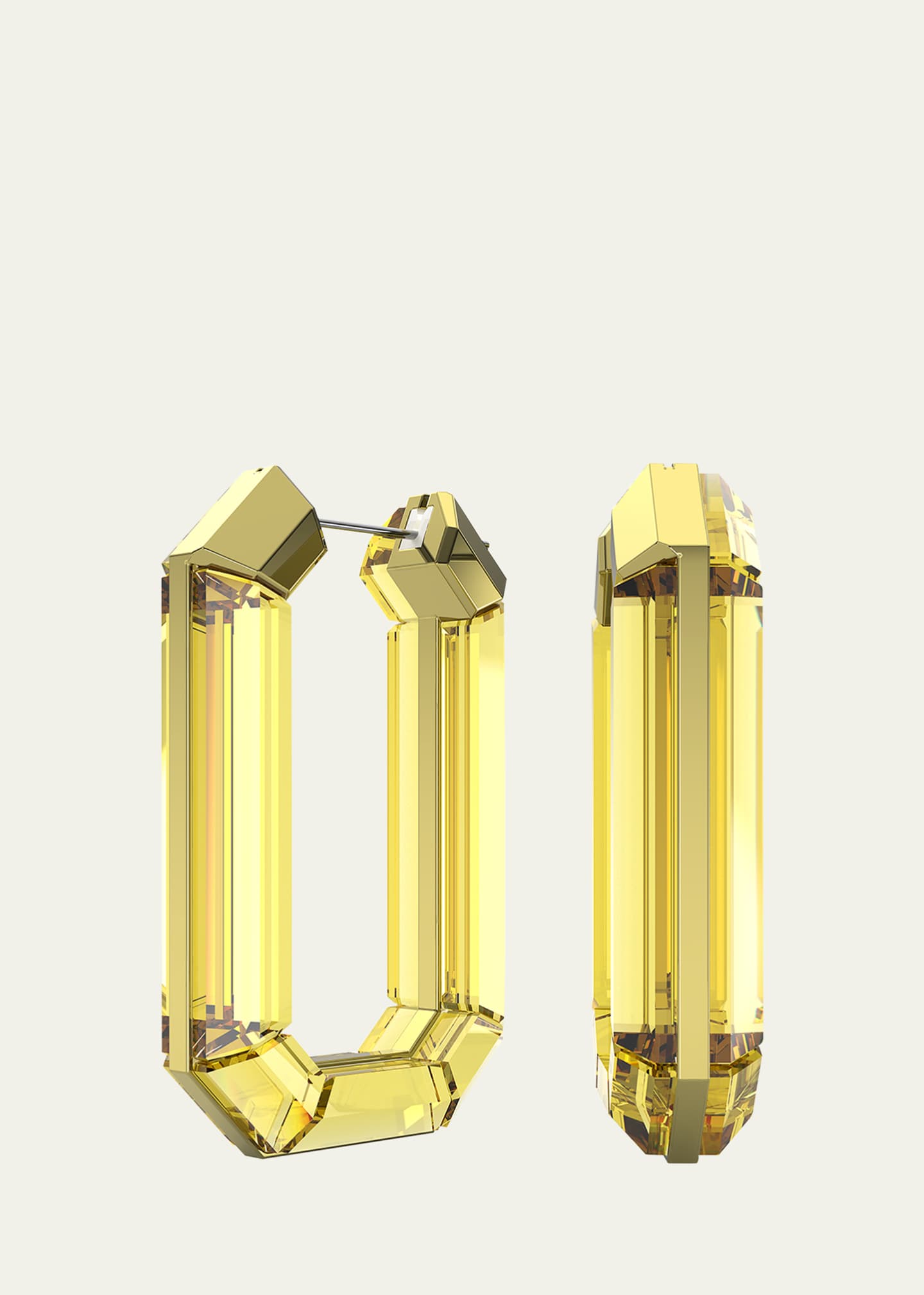SWAROVSKI Lucent Hoop Earrings, Yellow - Bergdorf Goodman