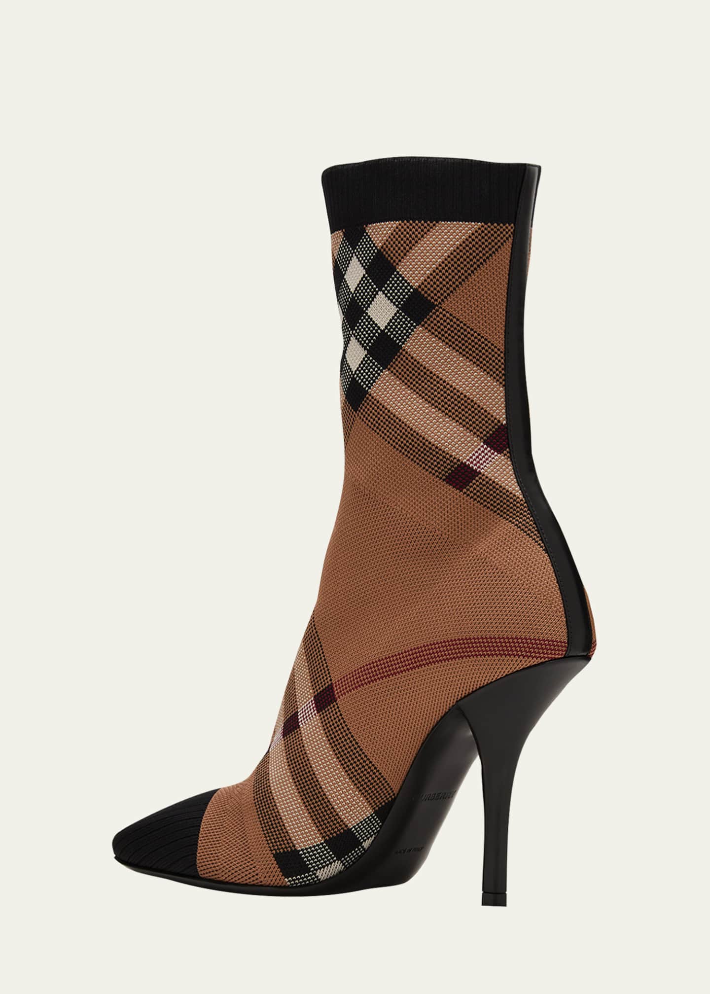 Burberry Dolman Check Stiletto Sock Booties - Bergdorf Goodman