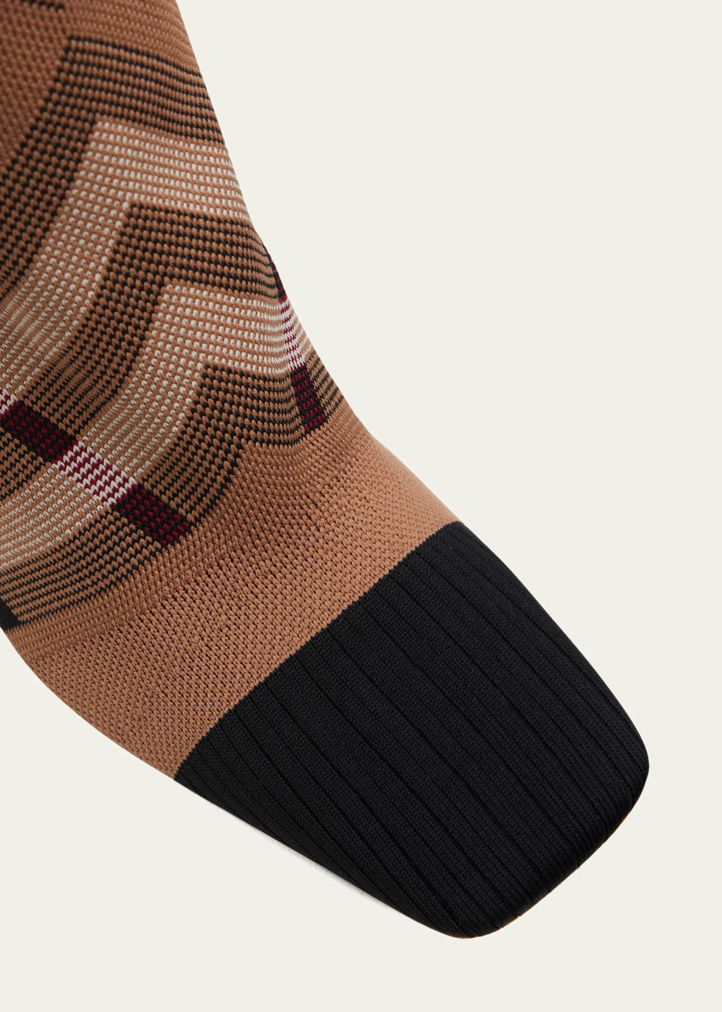 Burberry Dolman Check Stiletto Sock Booties - Bergdorf Goodman