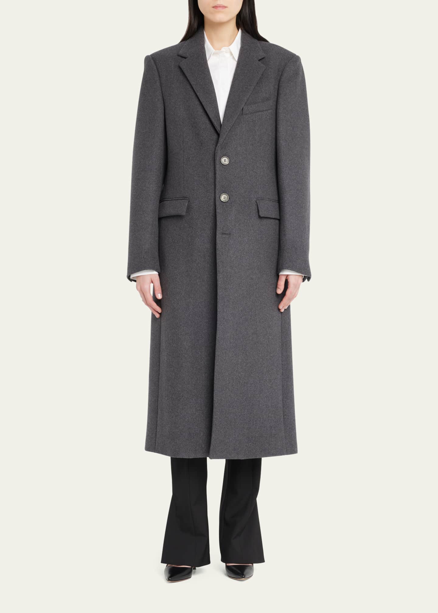 Wardrobe Nyc Single Breasted Long Wool Coat Bergdorf Goodman