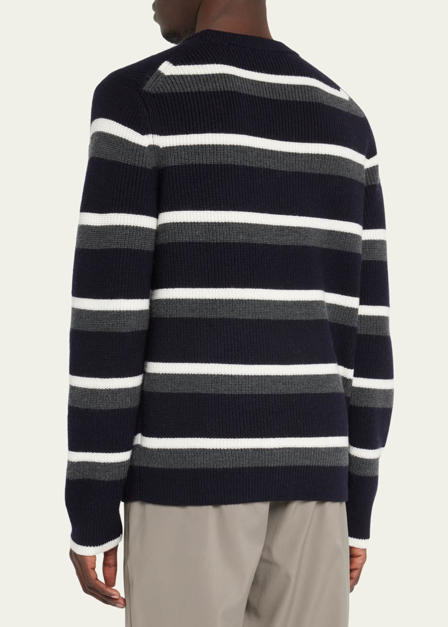 Theory Men's Gary Striped Wool Sweater - Bergdorf Goodman